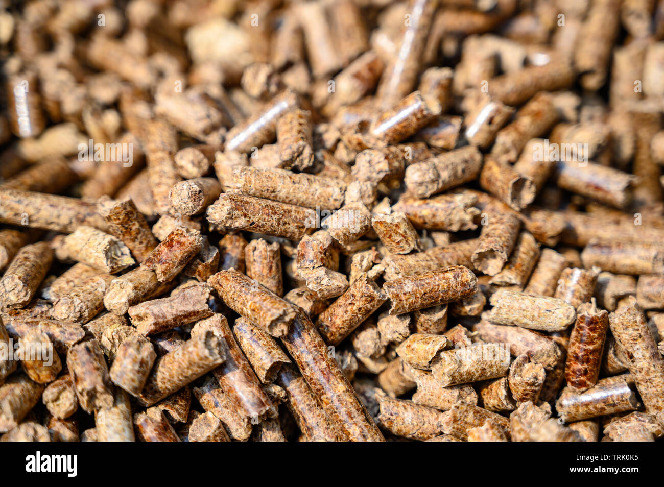 Pellets for barbecue wood smoker Stock Photo - Alamy