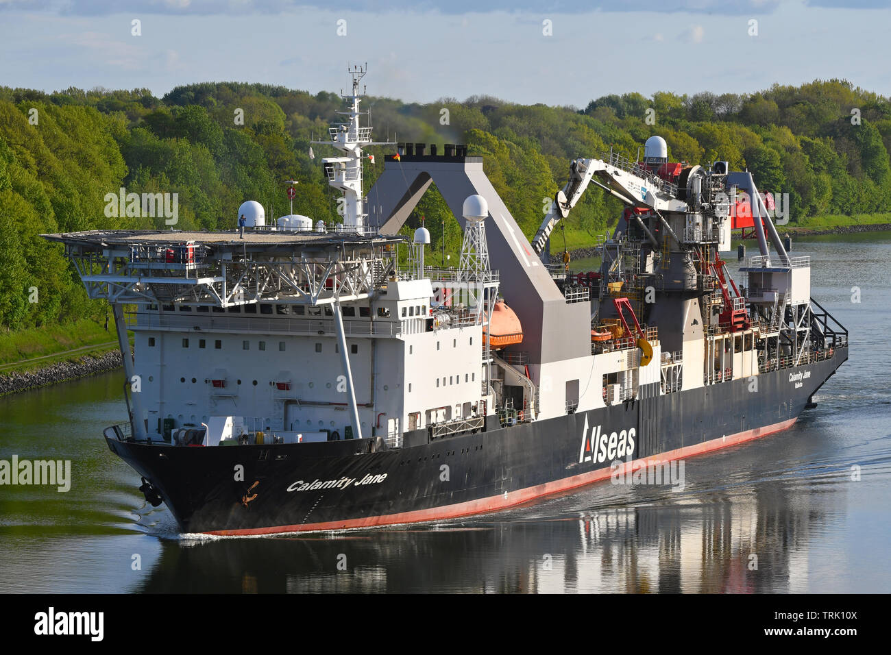 Trenching Support Vessel Calamity Jane Stock Photo - Alamy