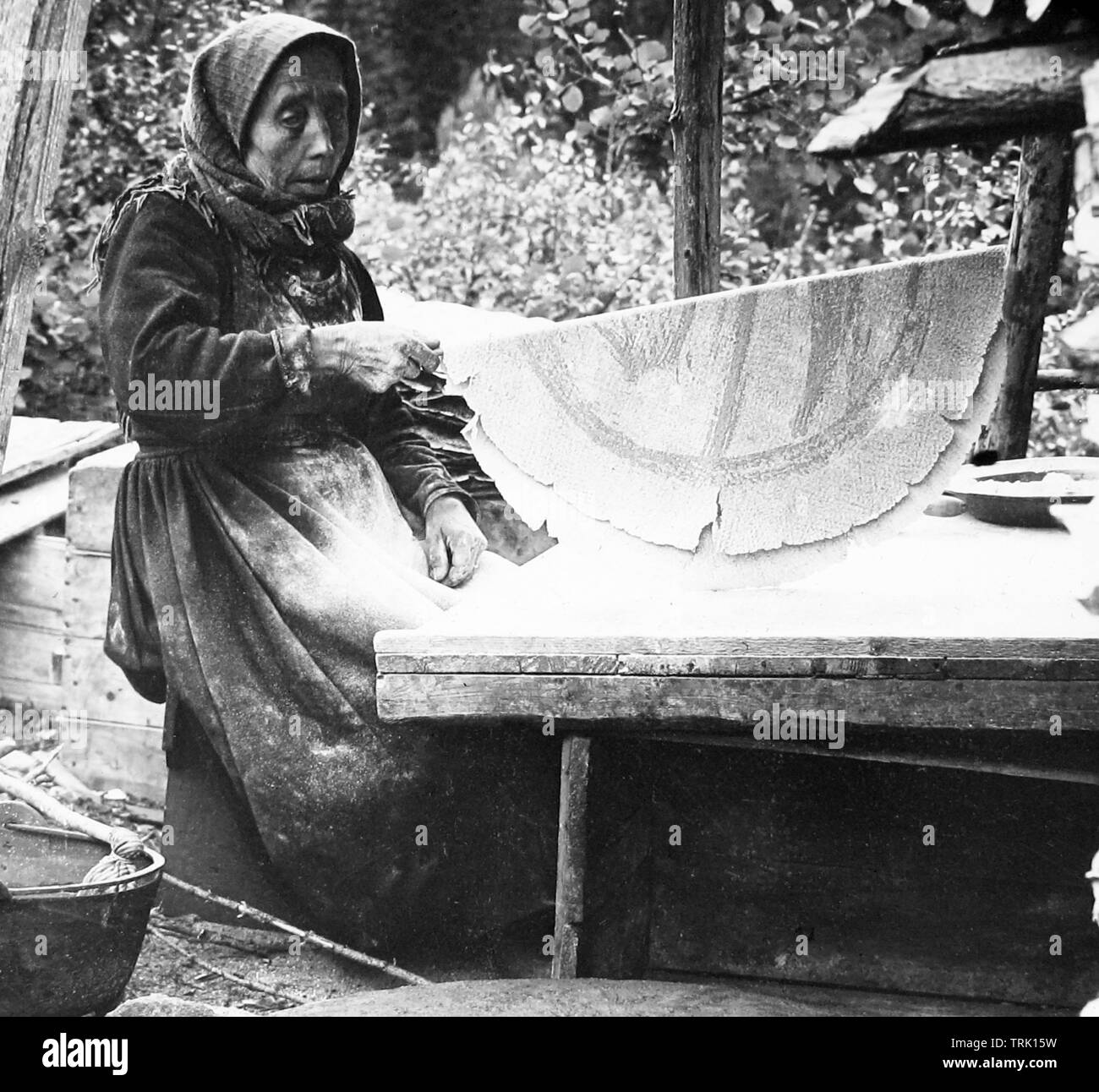 Making flat bread in Norway Stock Photo - Alamy