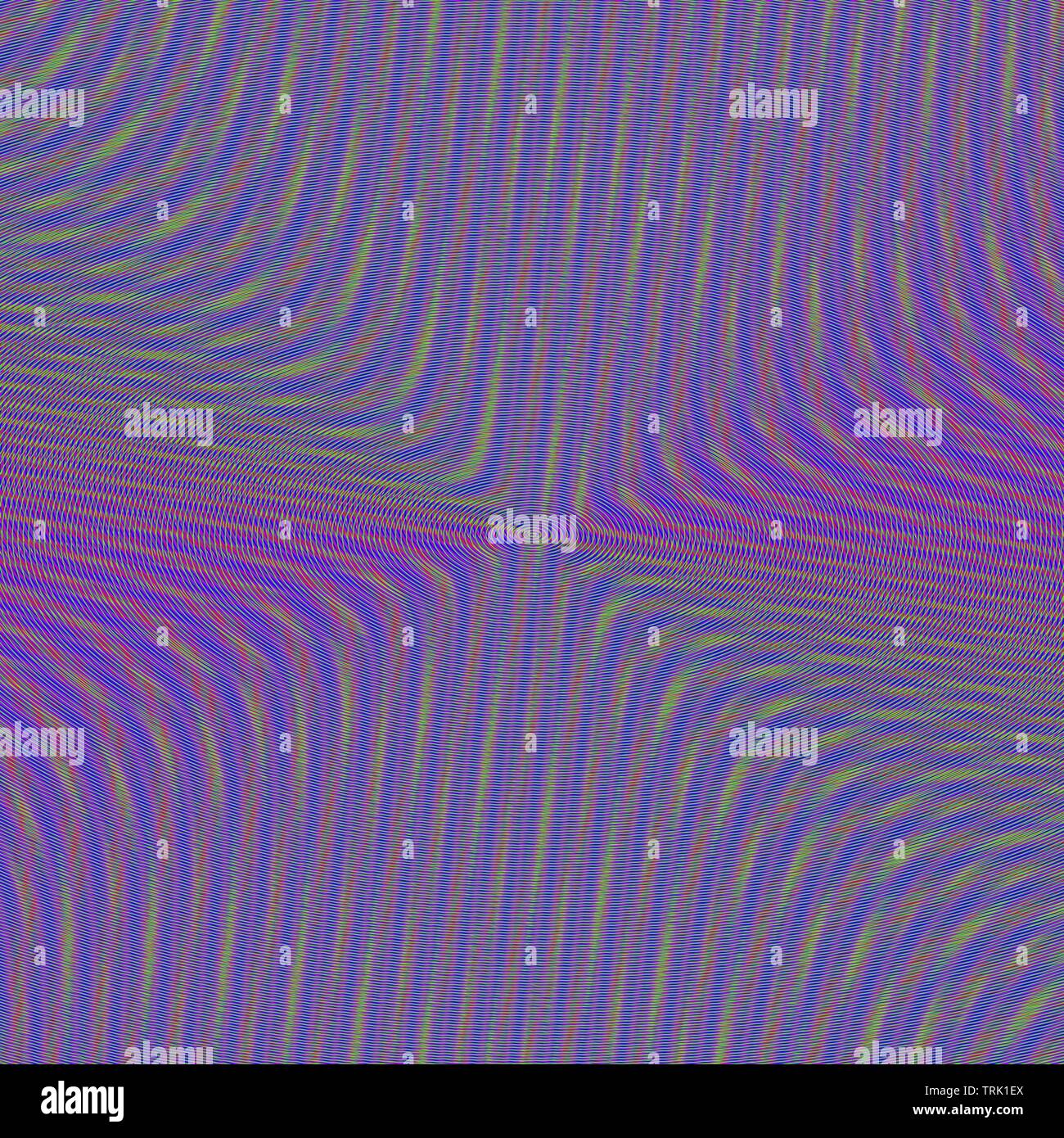 Computer graphics image of superimposed ellipses creating moire pattern ...
