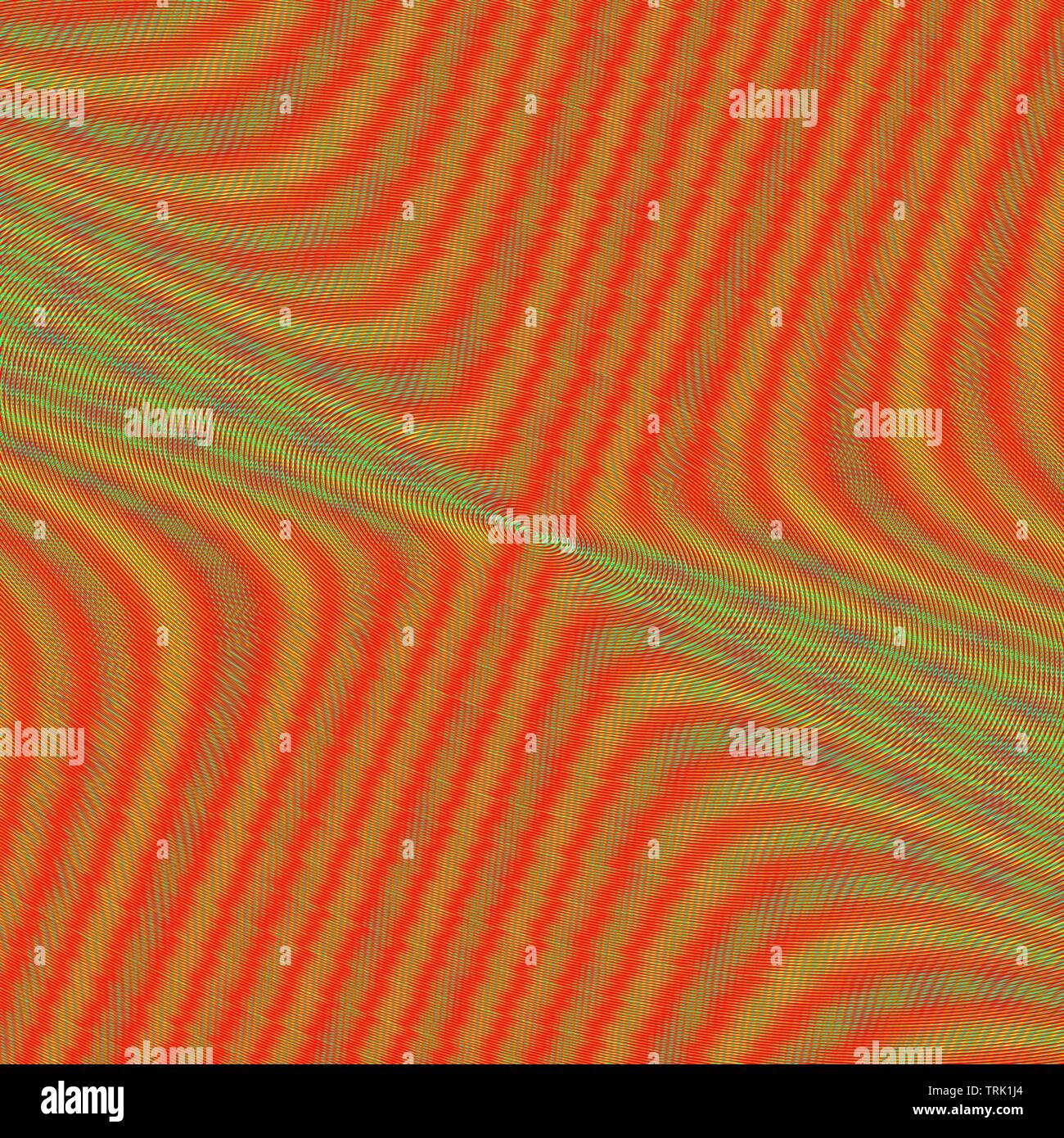 Computer graphics image of superimposed ellipses creating moire pattern ...