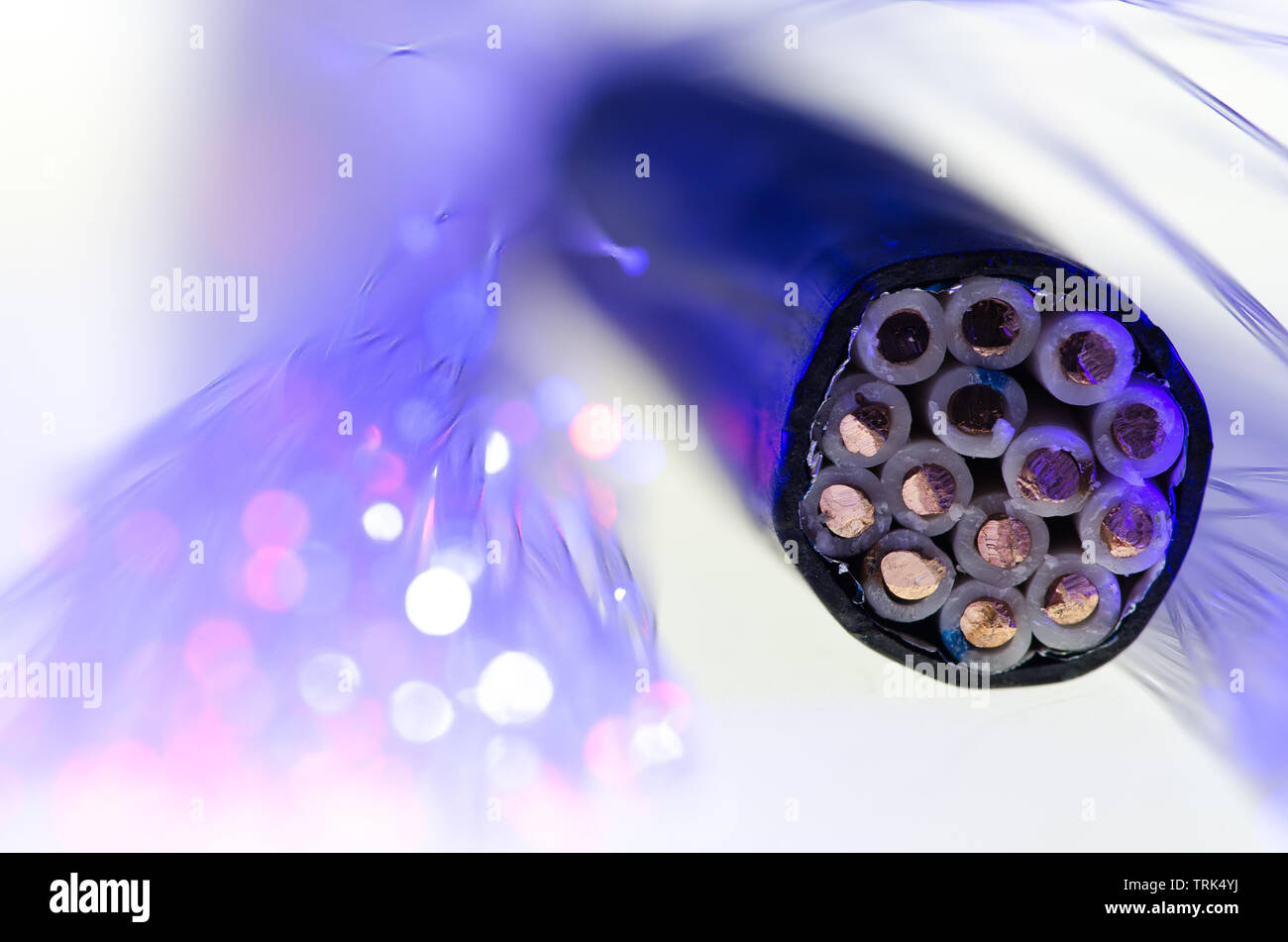 Cross section of control cable Stock Photo - Alamy