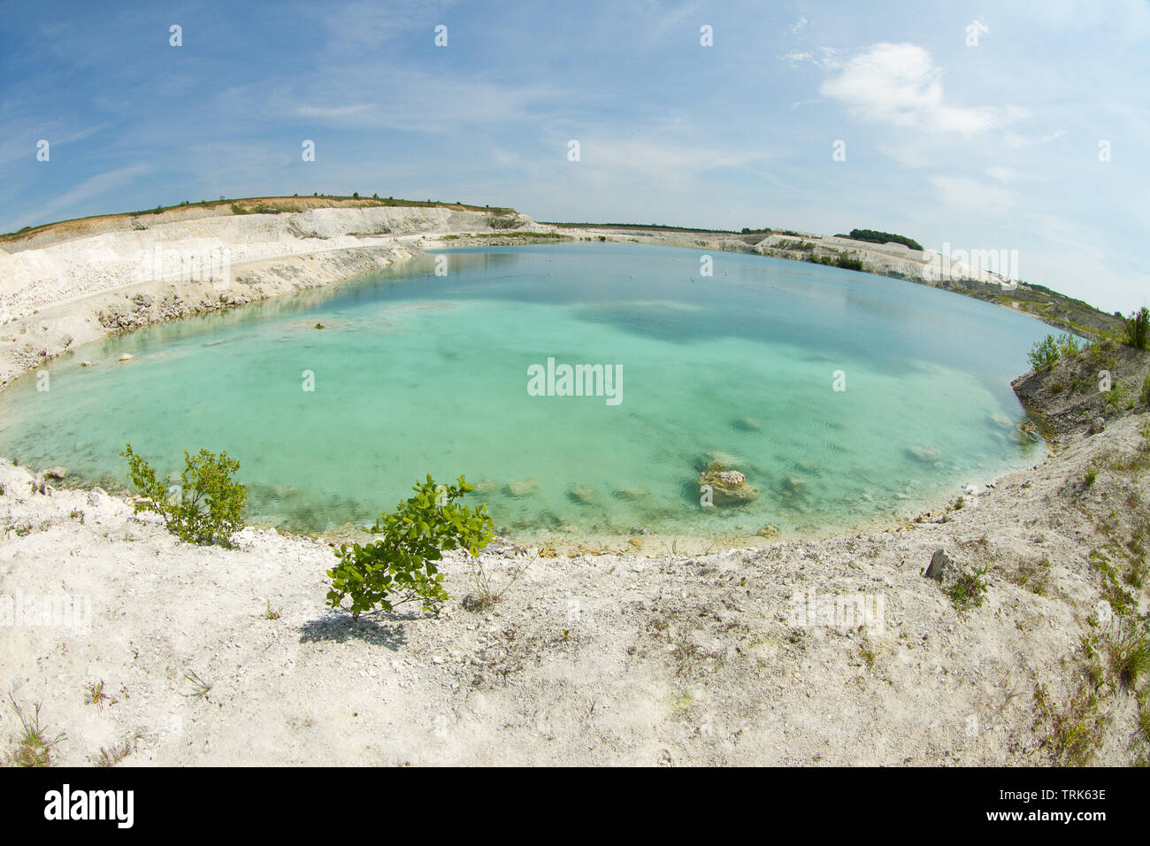 Limestone Quarries Water 30+ Water Filled Stone Quarry In Forest Stock