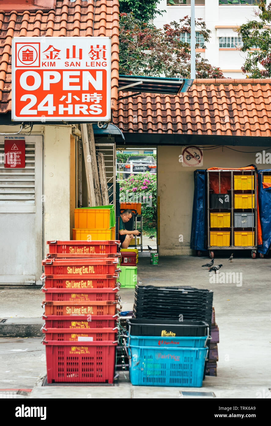 Singapore-30 MAR 2019：Singapore famous local canteen Kim San Leng Food ...