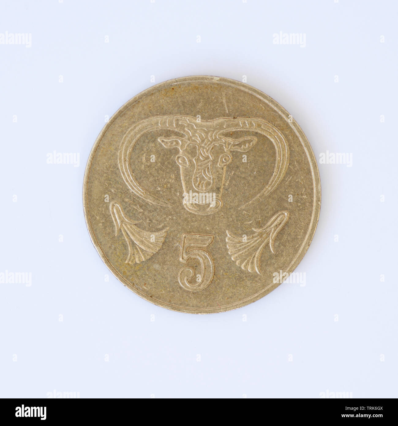 Cyprus 5 Cents Coin 2001 Stock Photo - Alamy