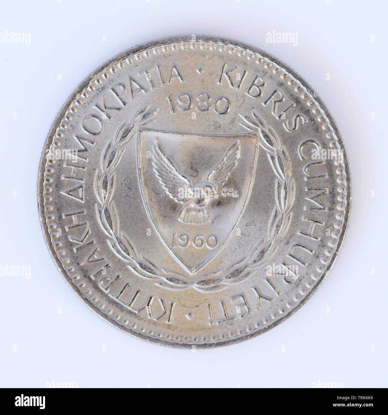 Cyprus 100 Mils Coin - 1980 Stock Photo - Alamy