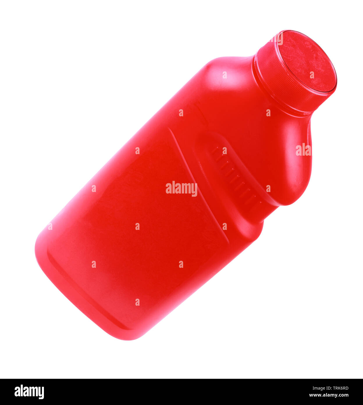 Red Plastic Bottle Isolated Stock Photo - Alamy