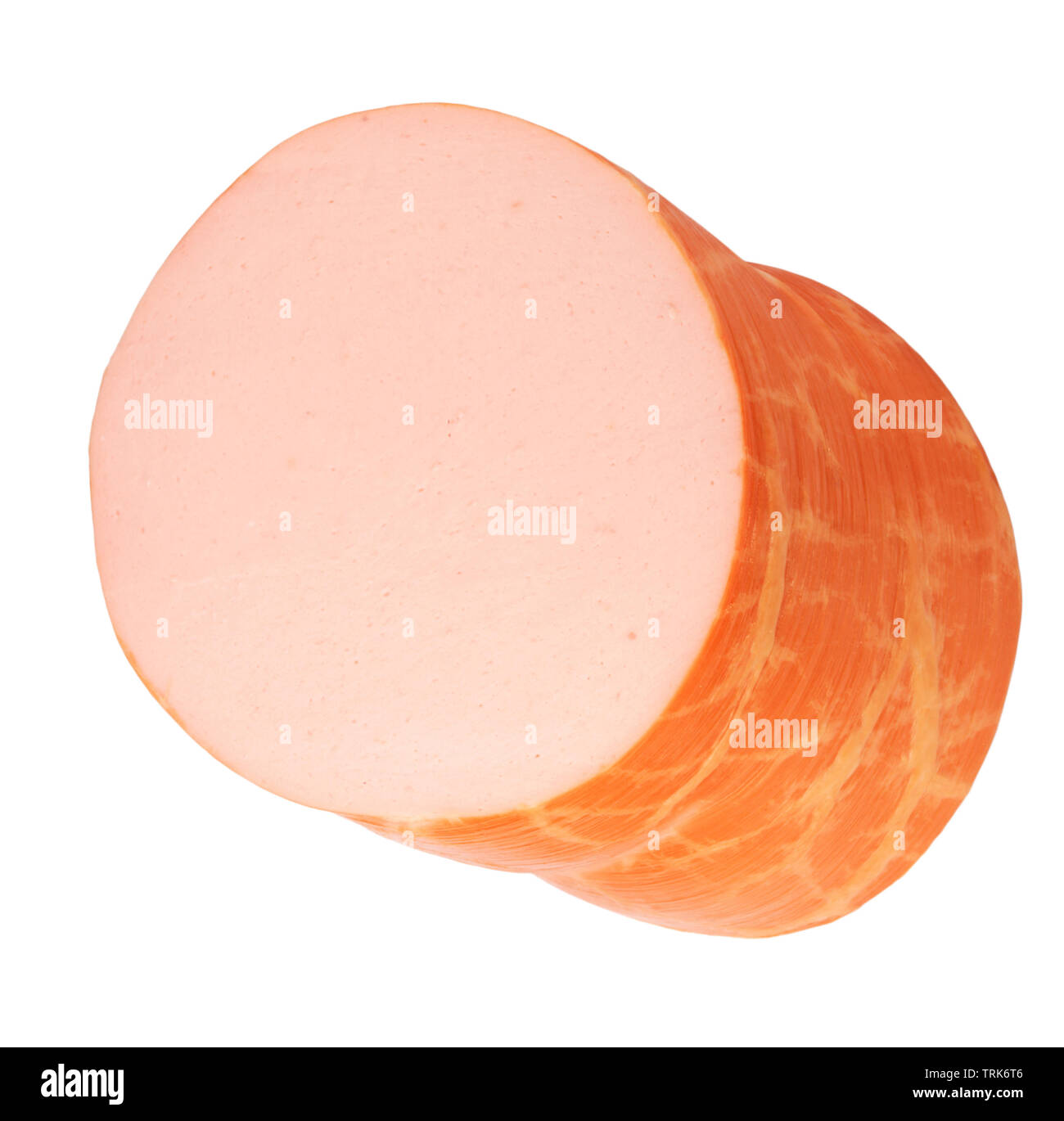 One Sausage Isolated Stock Photo - Alamy