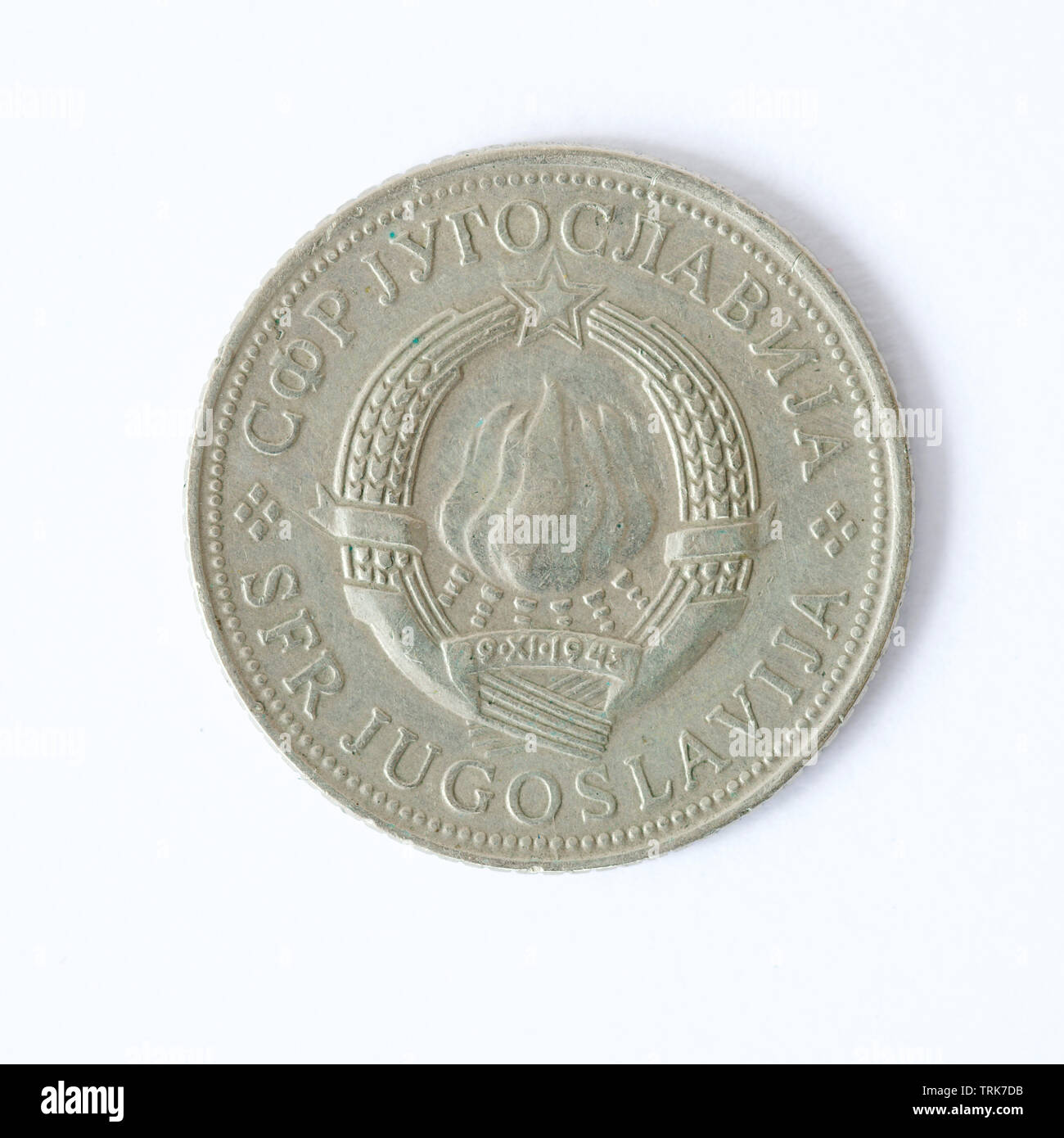 Yugoslavia 5 Dinara Coin - 1974 Stock Photo - Alamy