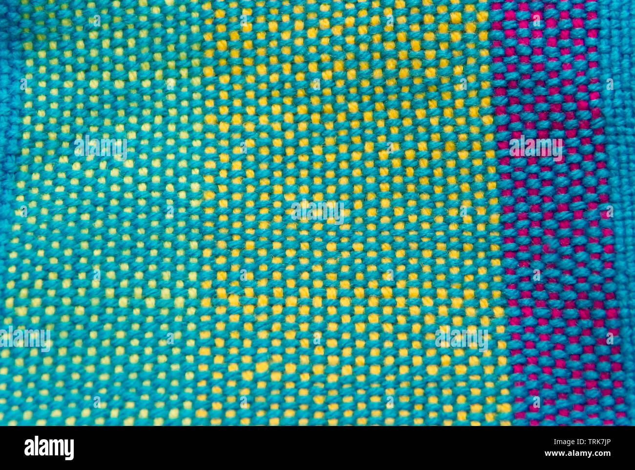 colorful background texture of weaving on loom Stock Photo - Alamy