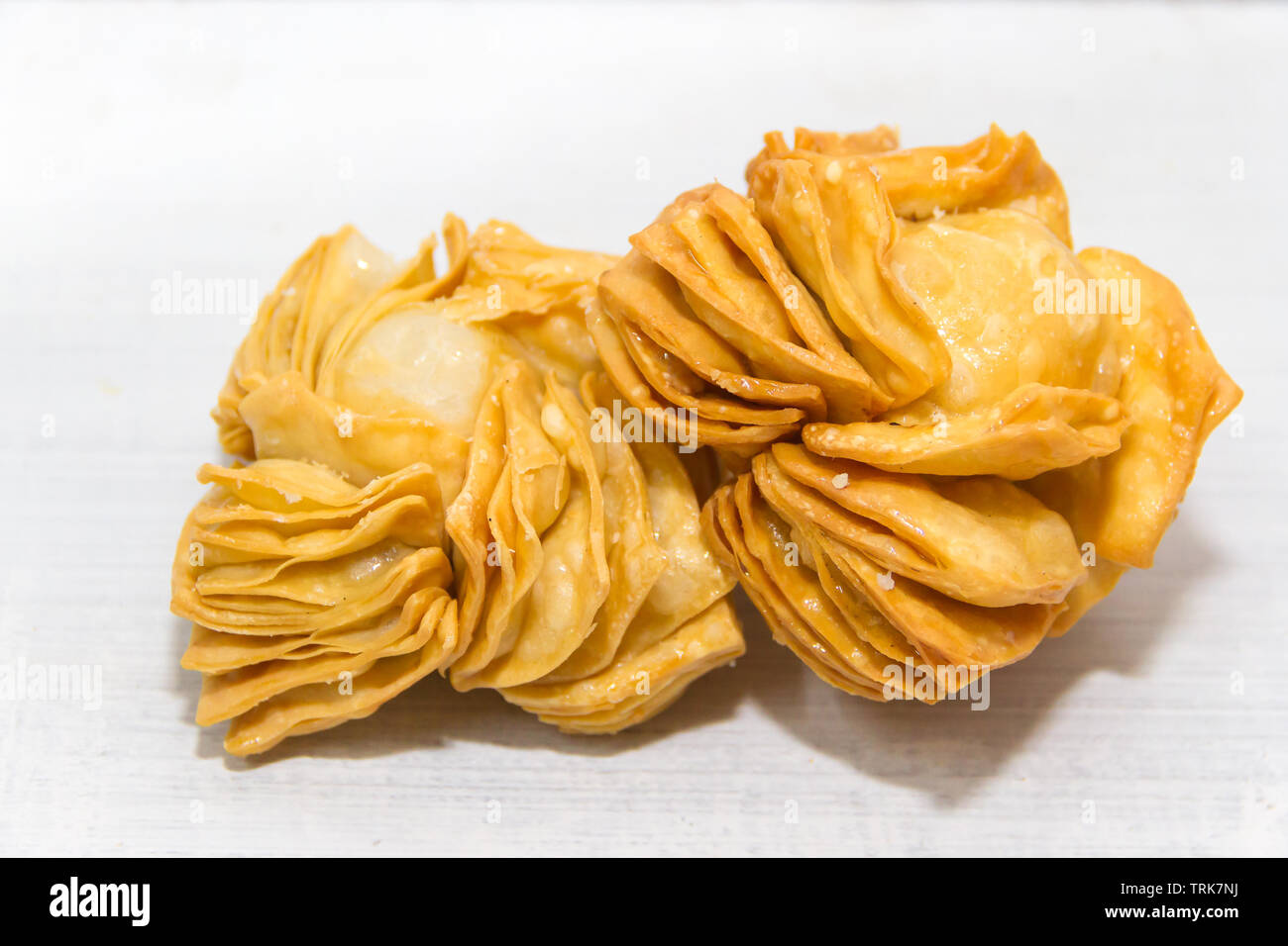 fried pastries with sweet quince and batata typical of Argentine ...