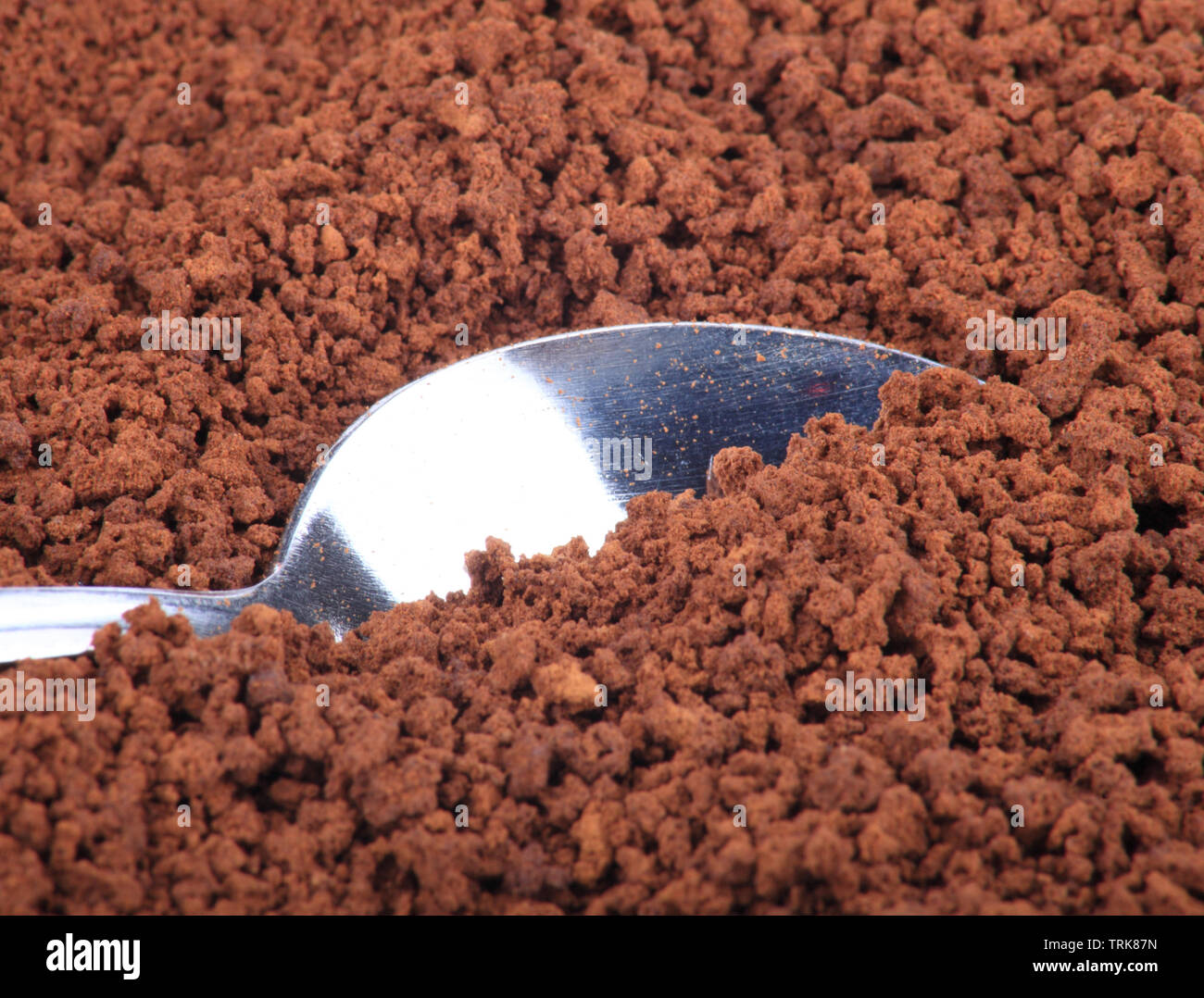 instant coffee and teaspoon Stock Photo - Alamy
