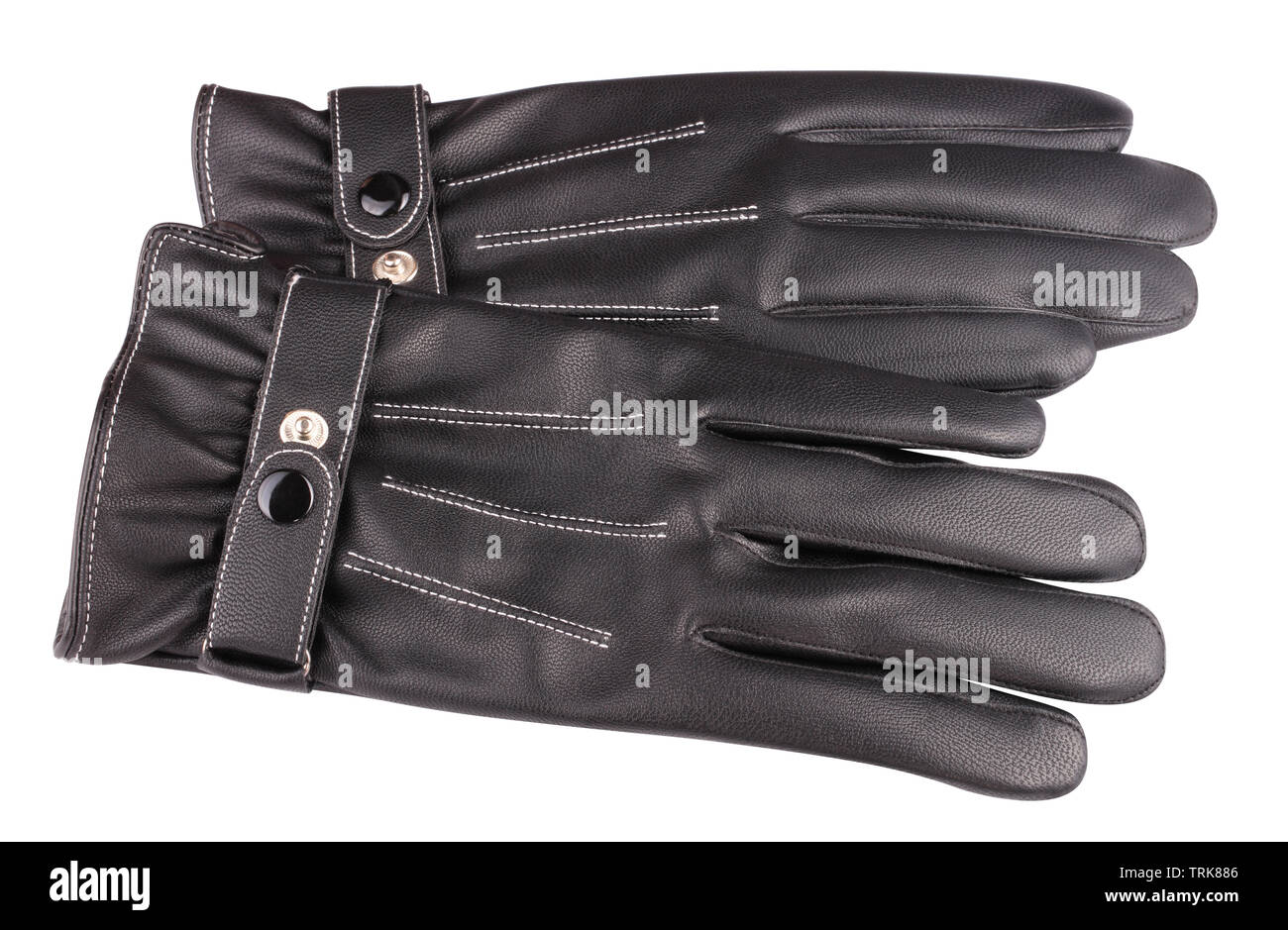 two Leather Gloves Isolated Stock Photo - Alamy