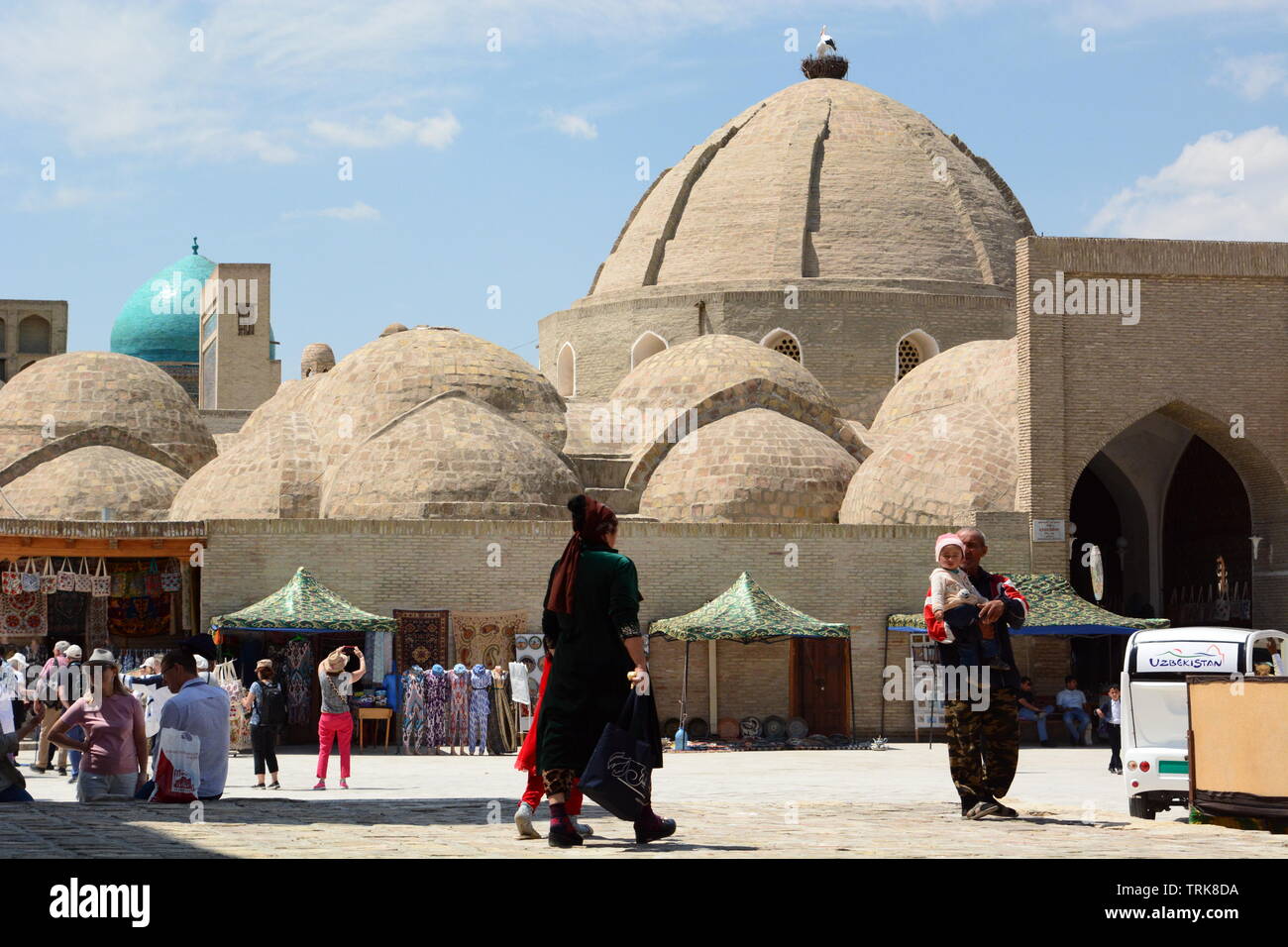View of Toqi Zargaron, the jewelrs bazaar. Bukhara. Uzbekistan Stock ...