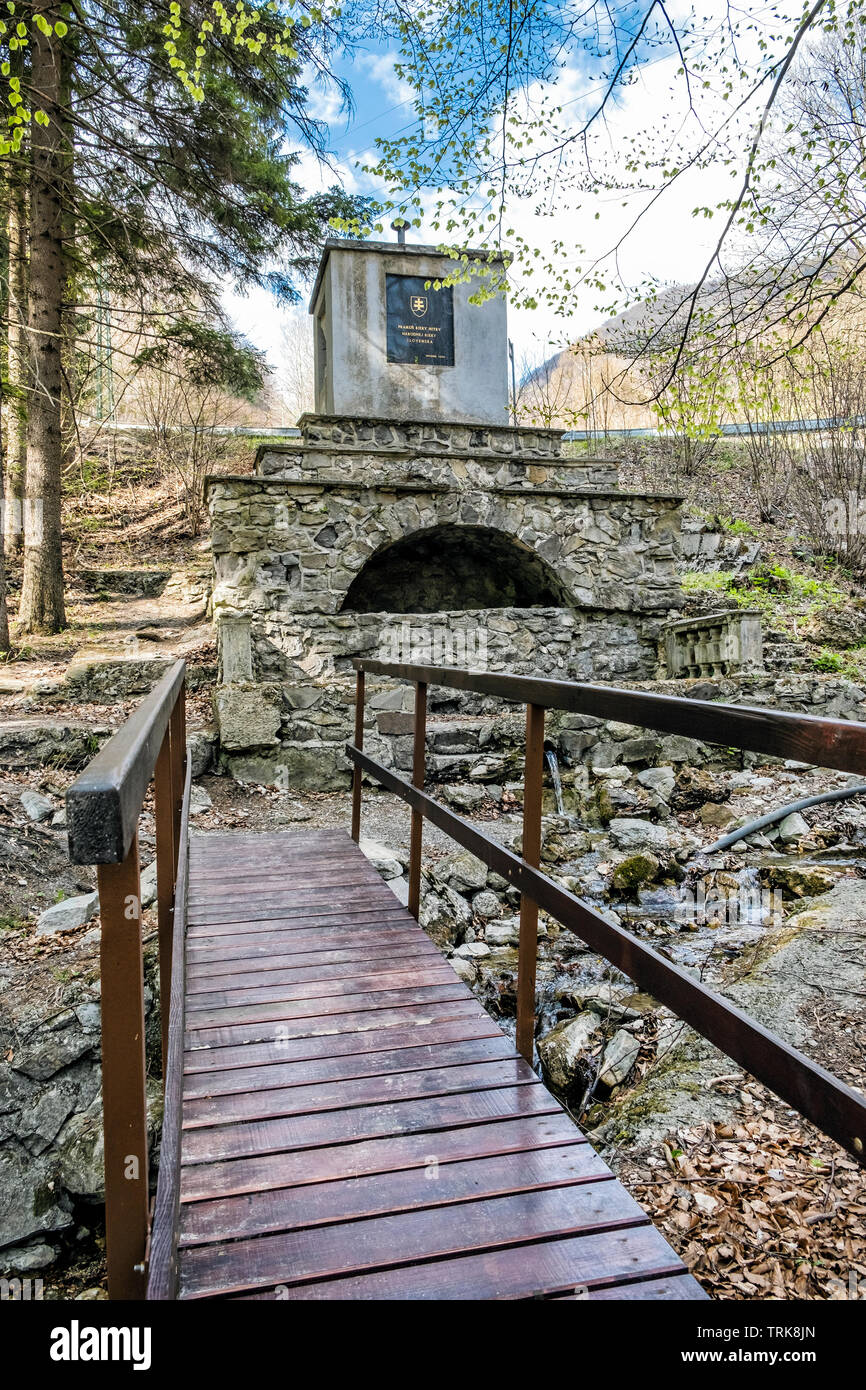 Spring of Nitra river, Slovak republic. Travel destination. Natural ...