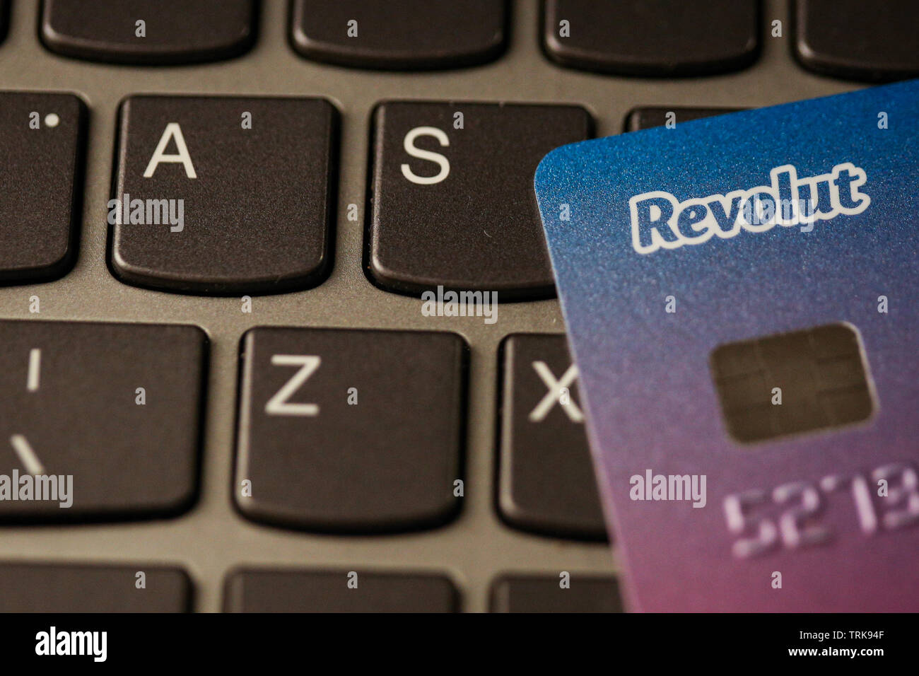 Bucharest, Romania - May 14, 2019: Macro image with the details of a ...