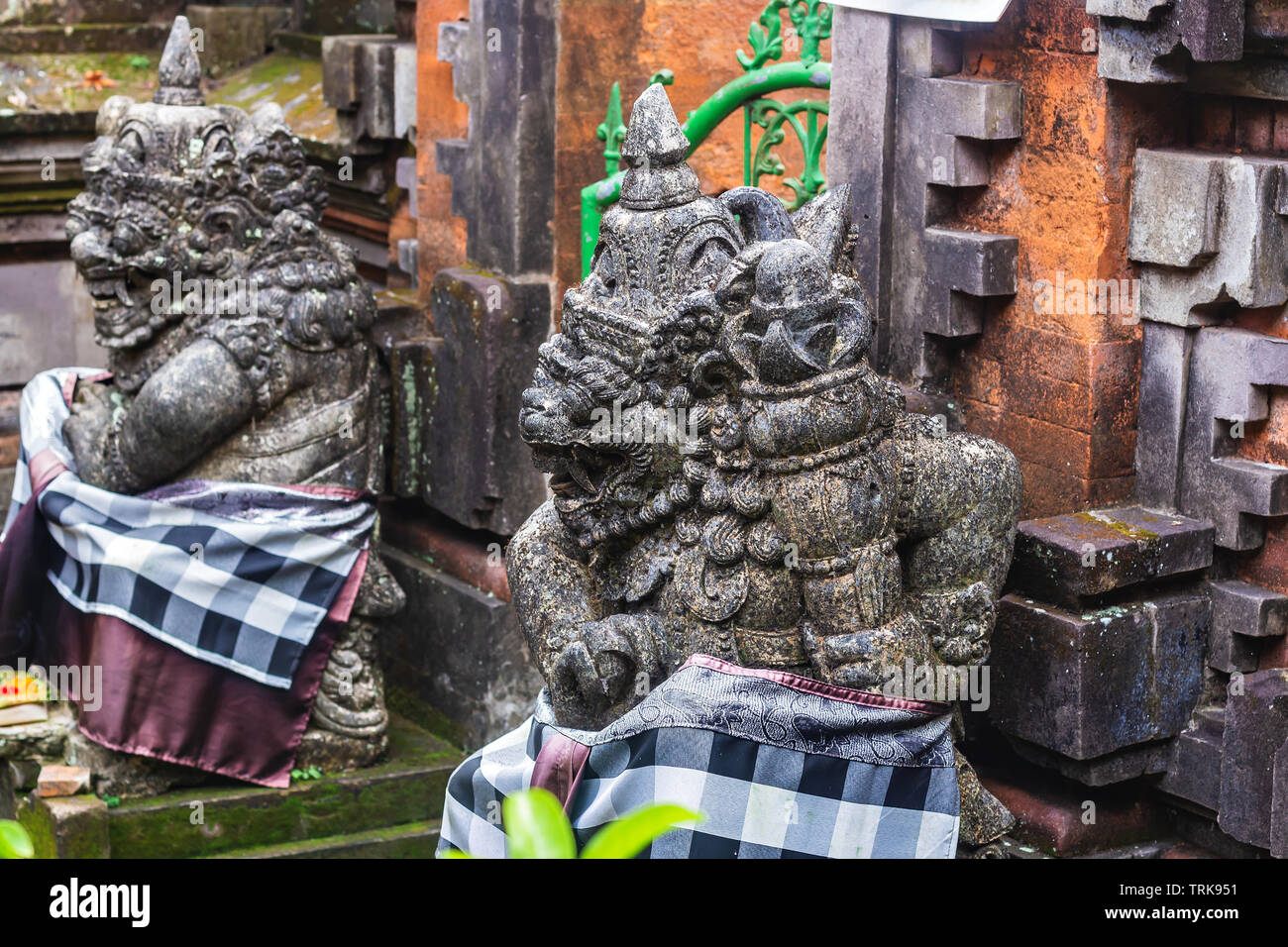 Two Ancient Balinese statue, religion, hinduism, bali, indonesia Stock ...
