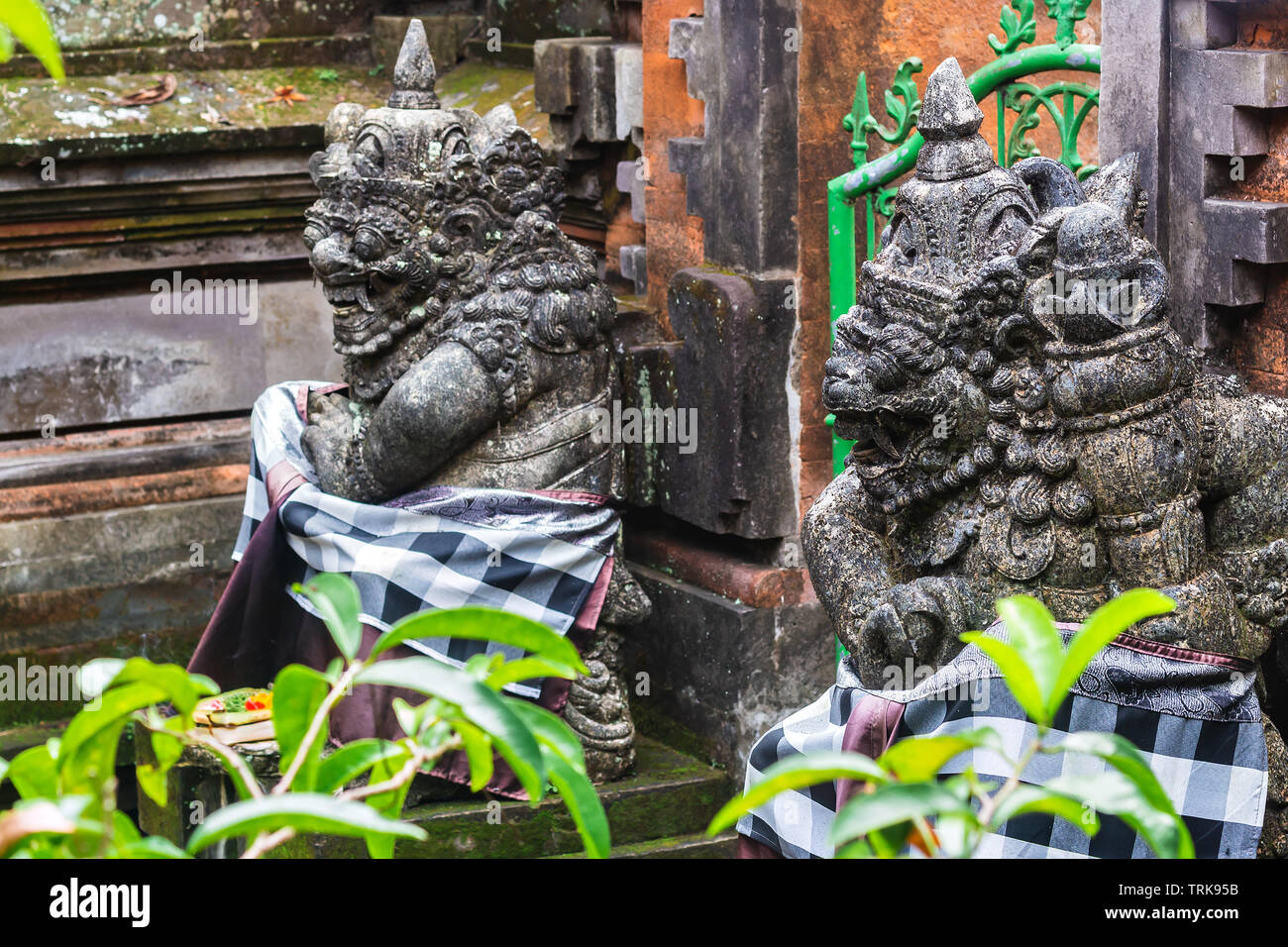 Two Ancient Balinese statue, religion, hinduism, bali, indonesia Stock ...