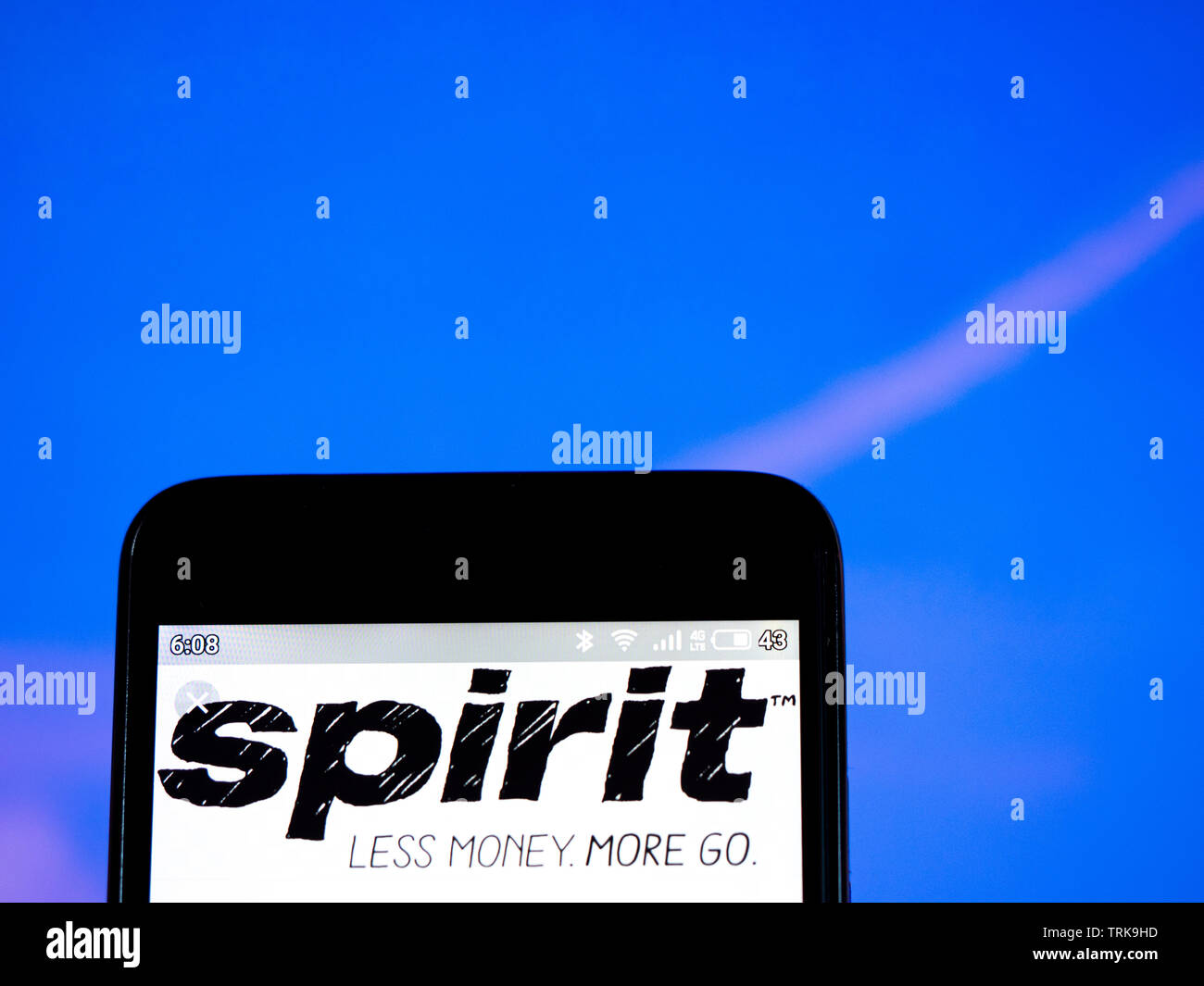 In this photo illustration the Spirit Airlines logo is seen displayed ...