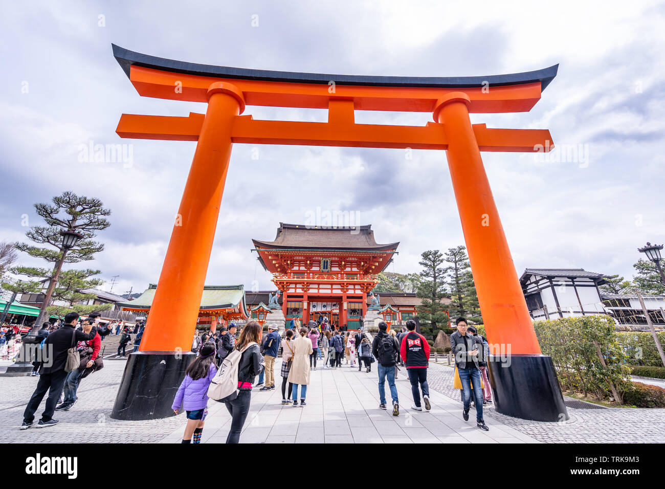 Kyoto, Japan - March. 22, 2019: Awesome and beautiful Senbon Torii in ...
