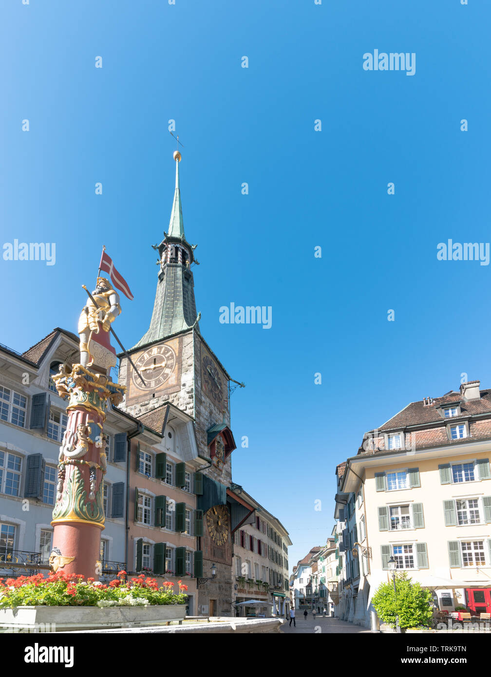 Solothurn, SO / Switzerland - 2 June 2019: historic old town in the ...