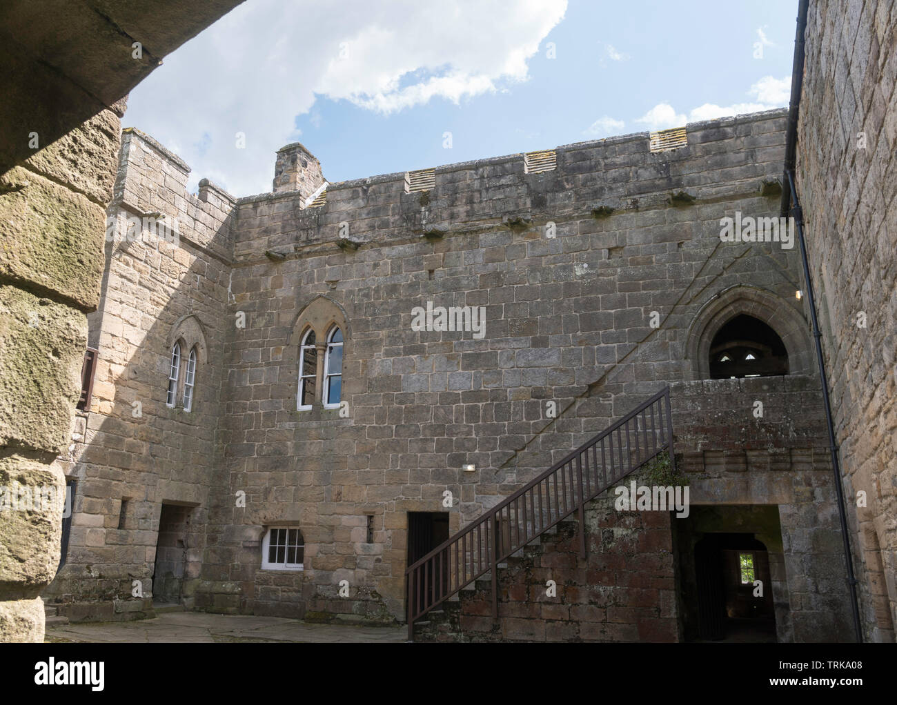 Within the courtyard of Aydon Castle, near Corbridge, Northumberland ...