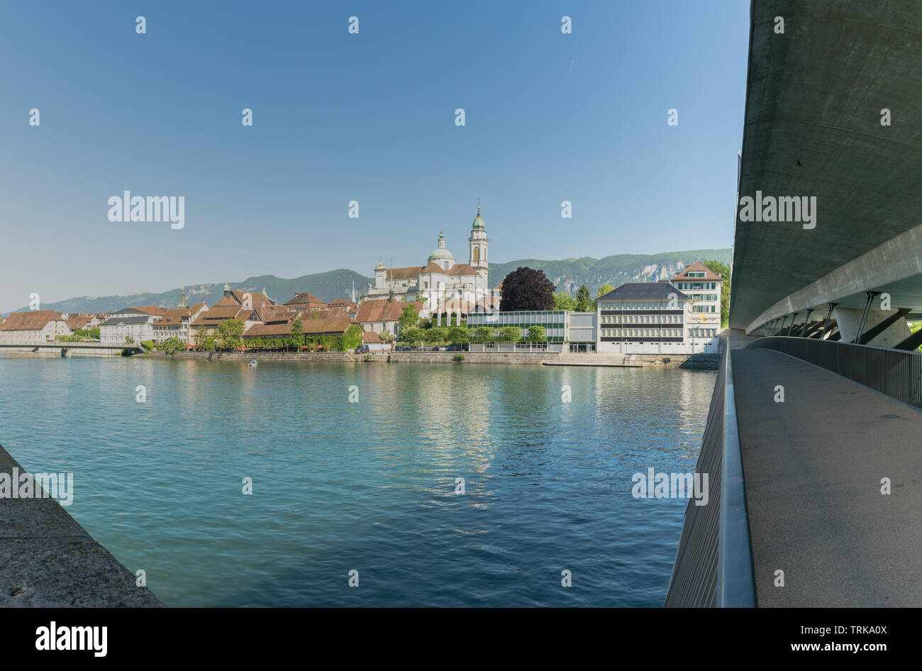 Solothurn, SO / Switzerland - 2 June 2019: city of Solothurn with the ...