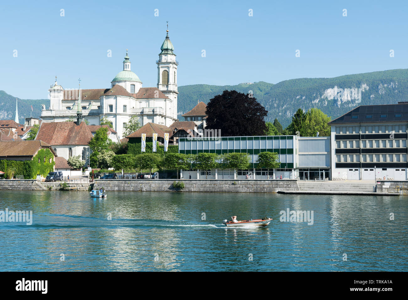 Solothurn, SO / Switzerland - 2 June 2019: city of Solothurn with the ...
