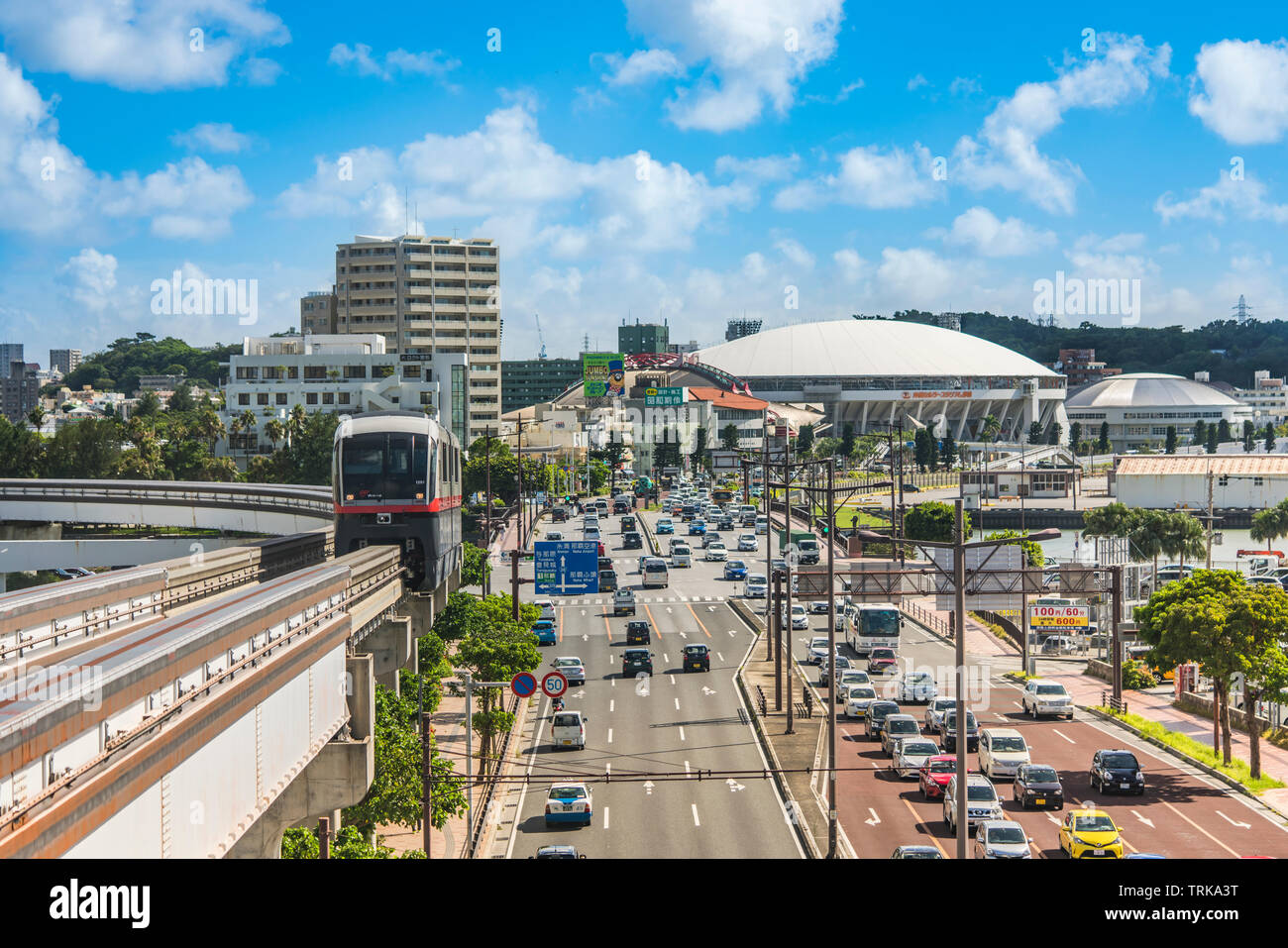 Naha city monorail in Okinawa island Stock Photo - Alamy