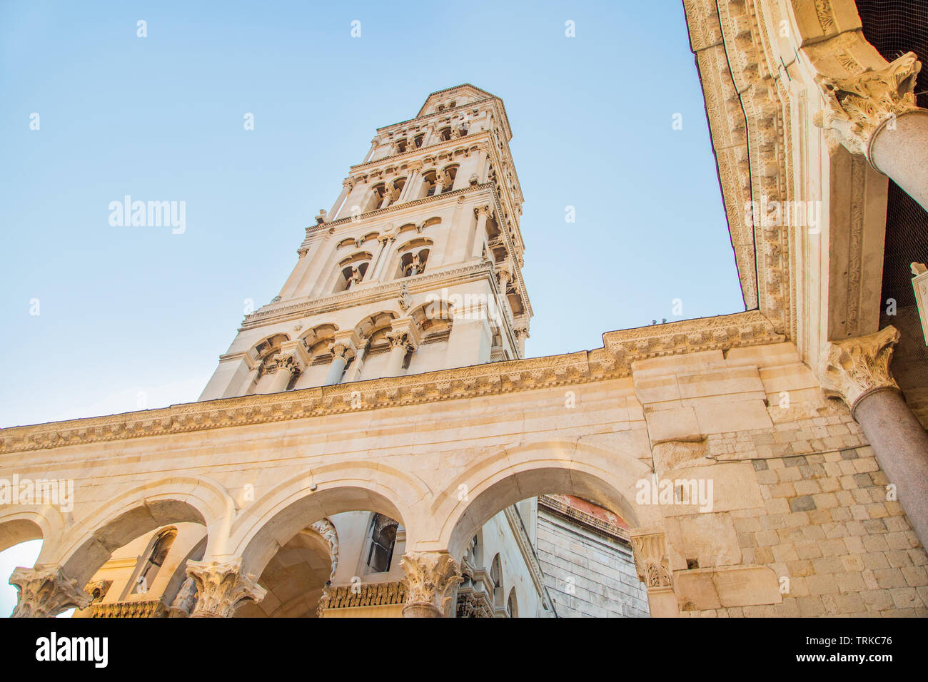 Split, Croatia, cathedral and Roman emperor Diocletian mausoleum ...