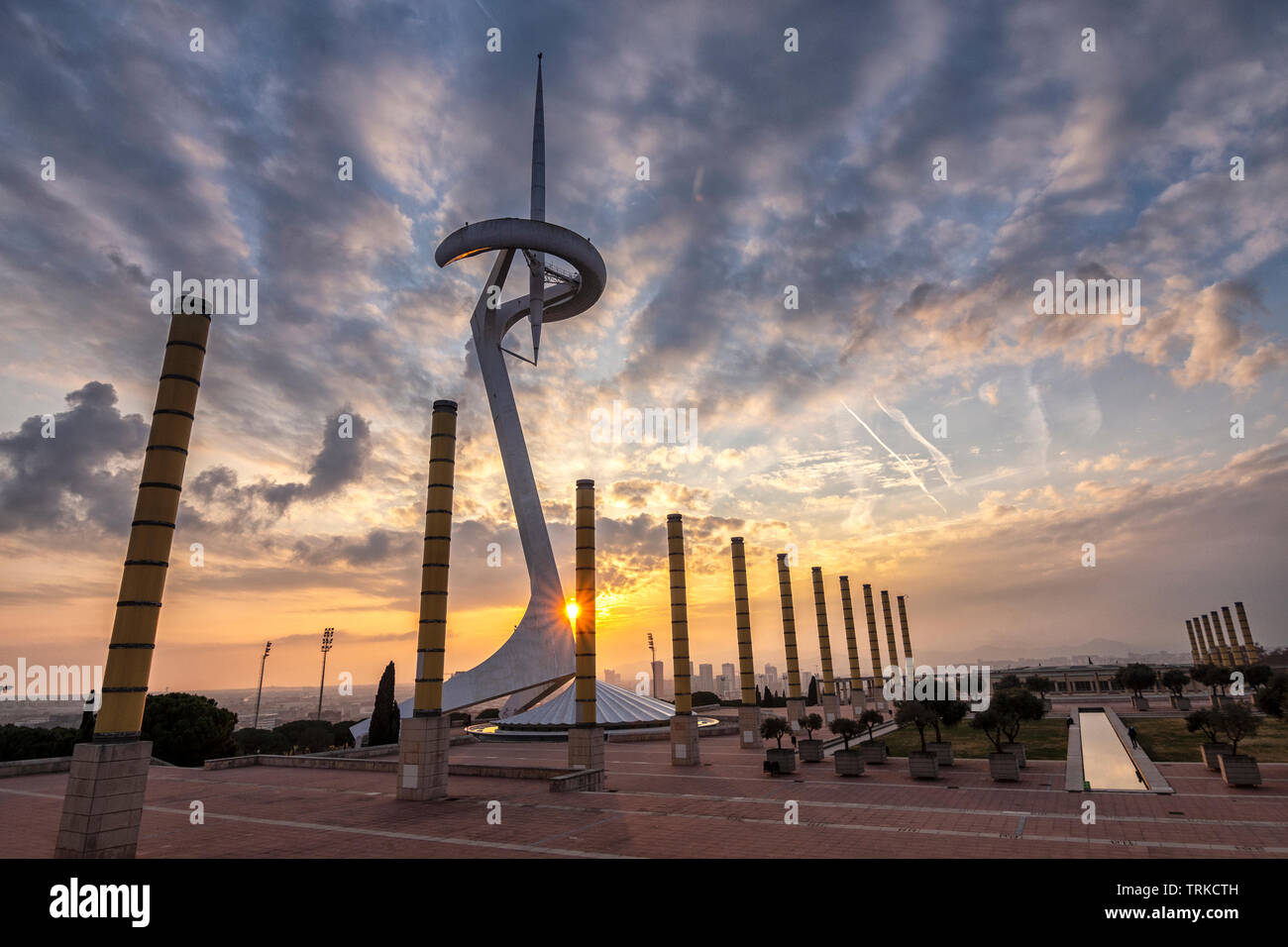 Olympic ring barcelona hi-res stock photography and images - Alamy