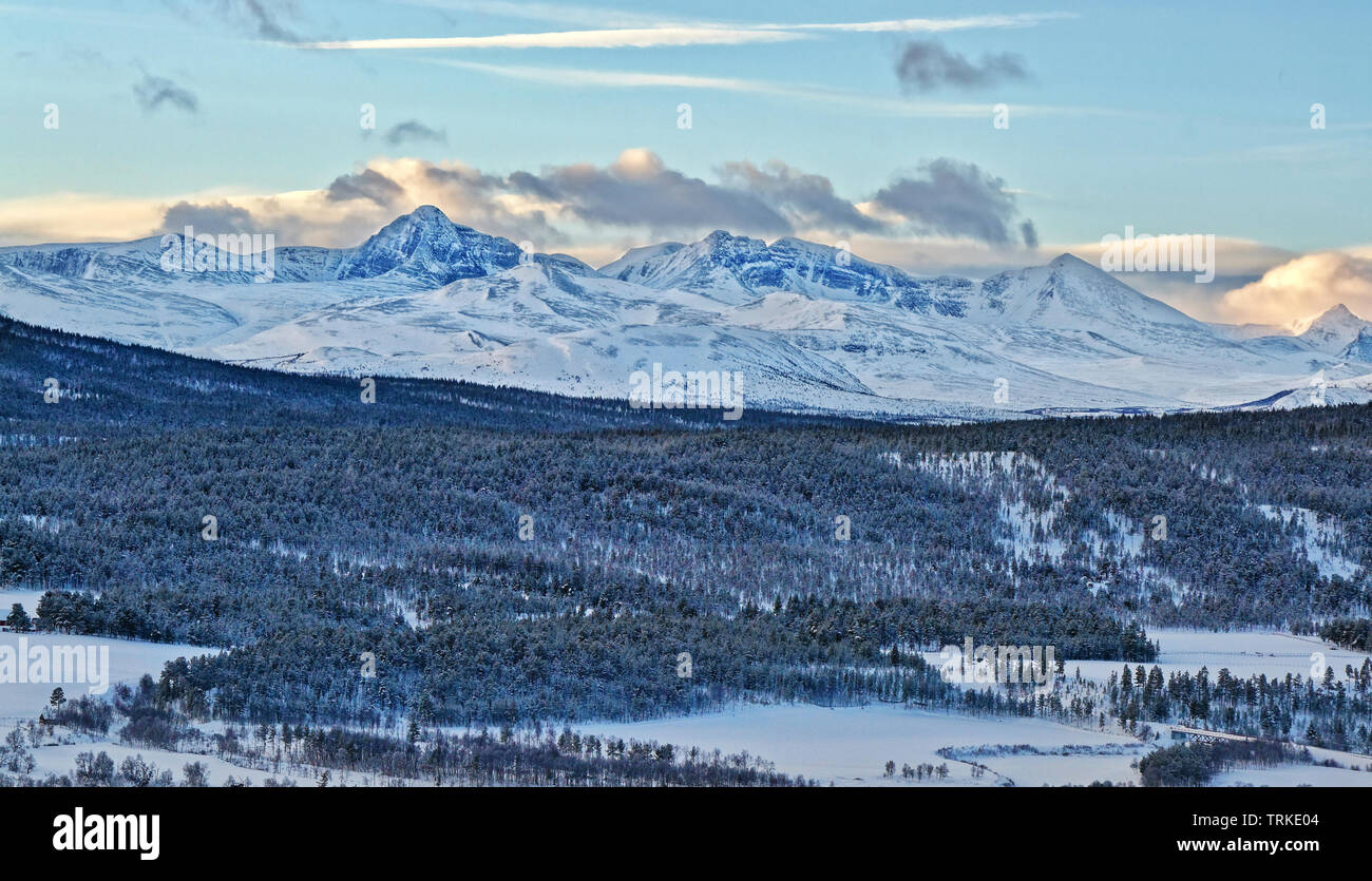Norway. Winter in Folldal and Rondane Stock Photo - Alamy