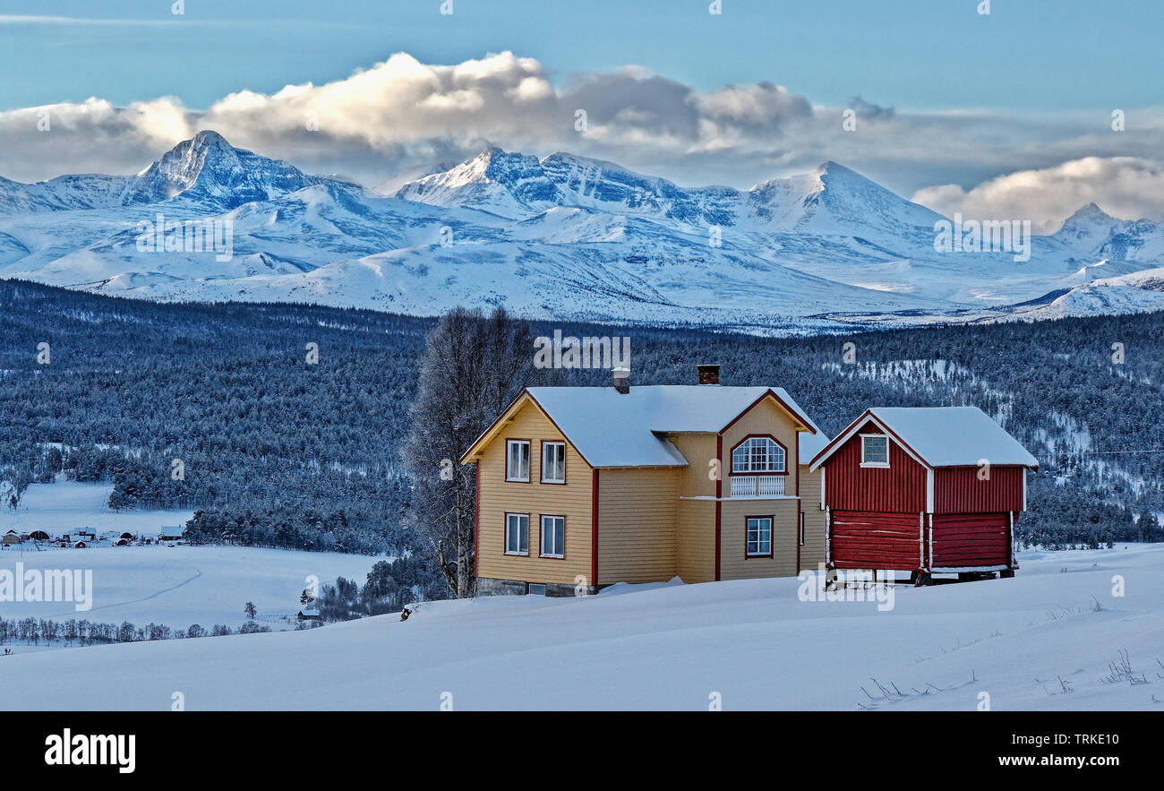 Norway. Winter in Folldal and Rondane Stock Photo - Alamy