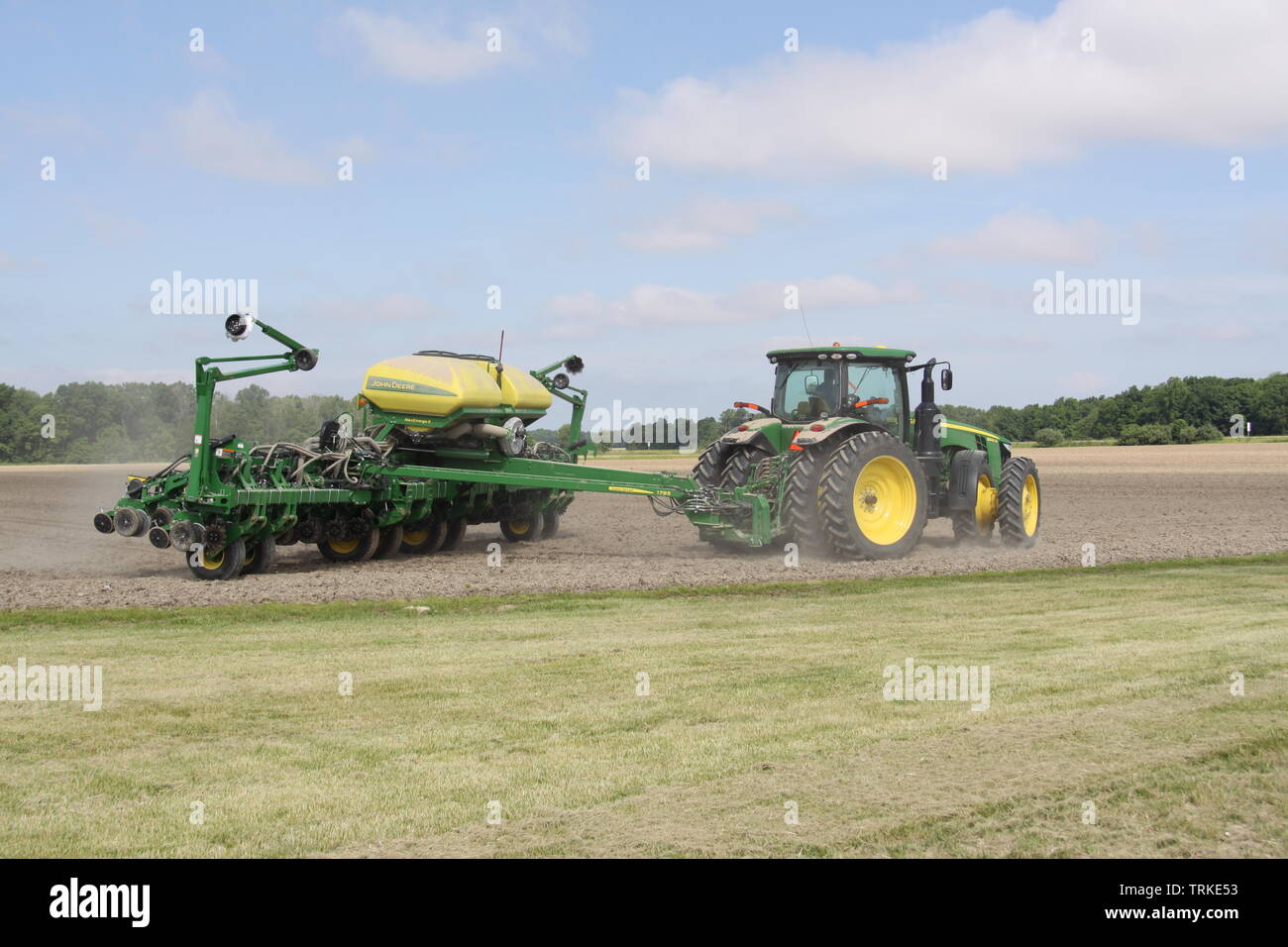 Turning for the Row Stock Photo - Alamy