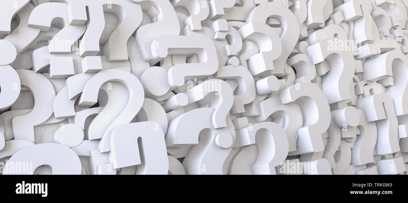 Question marks backround. FAQ, decision and confusion concept. 3d ...