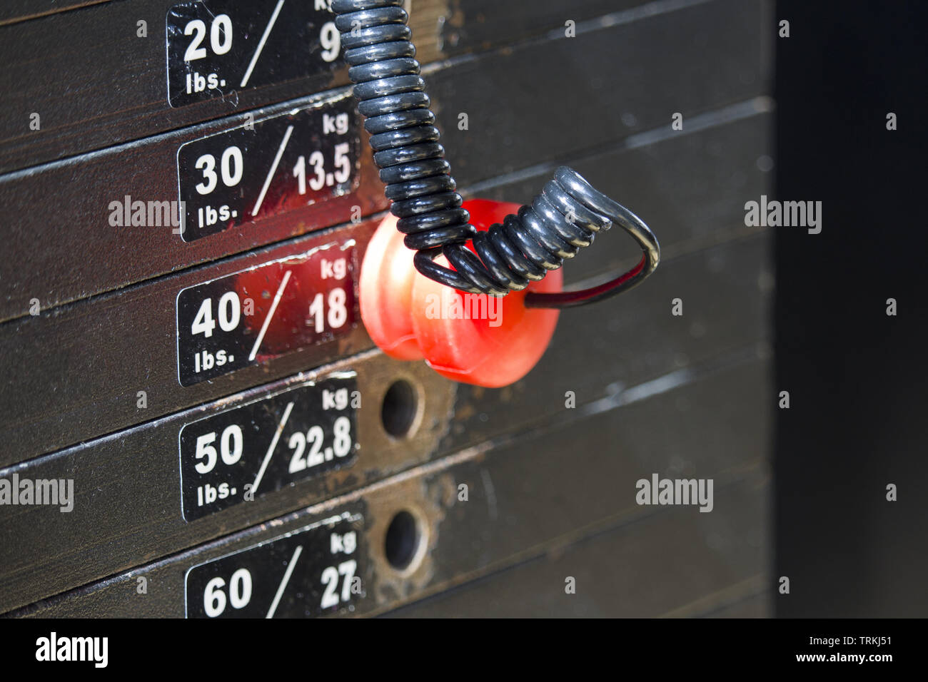 Iron plates weight training machine hi-res stock photography and images ...