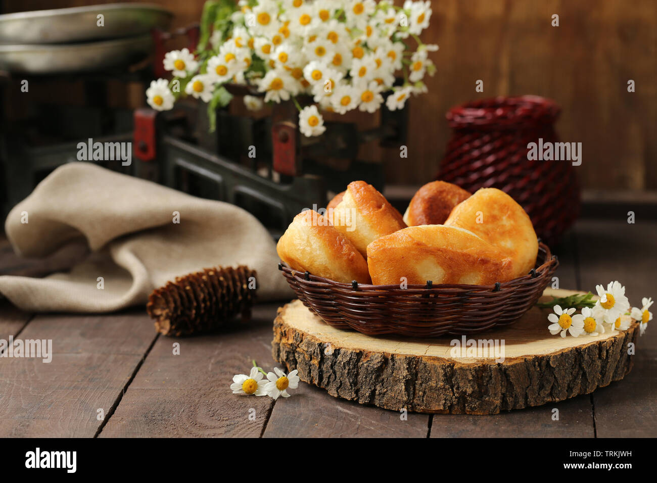 homemade fried pies, rustic style Stock Photo - Alamy