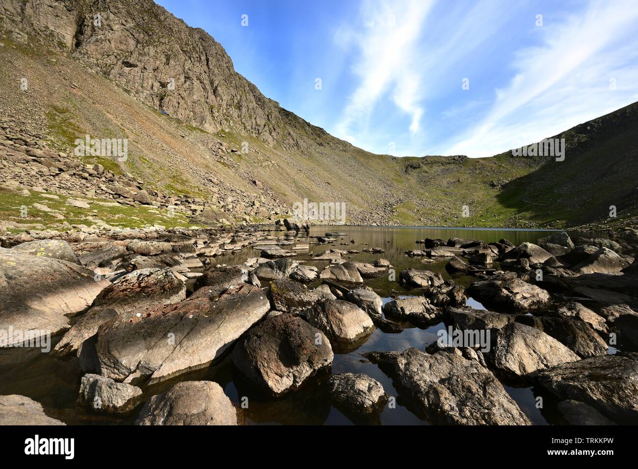 Goats Water and the start of Torver Beck Stock Photo - Alamy