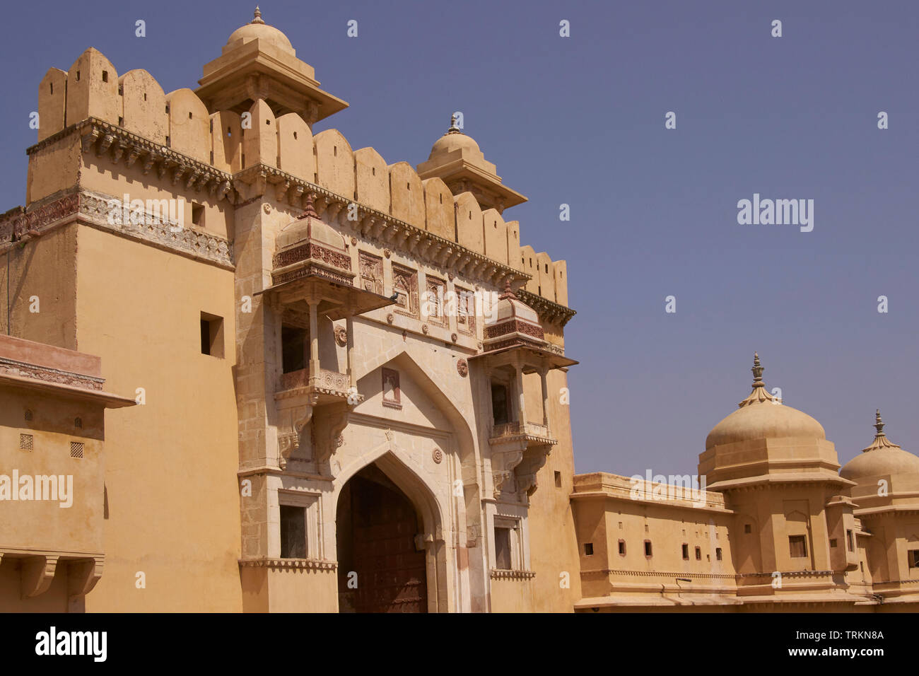 Suraj Pol. Imposing main entrance to Amber Fort. Historic building and ...