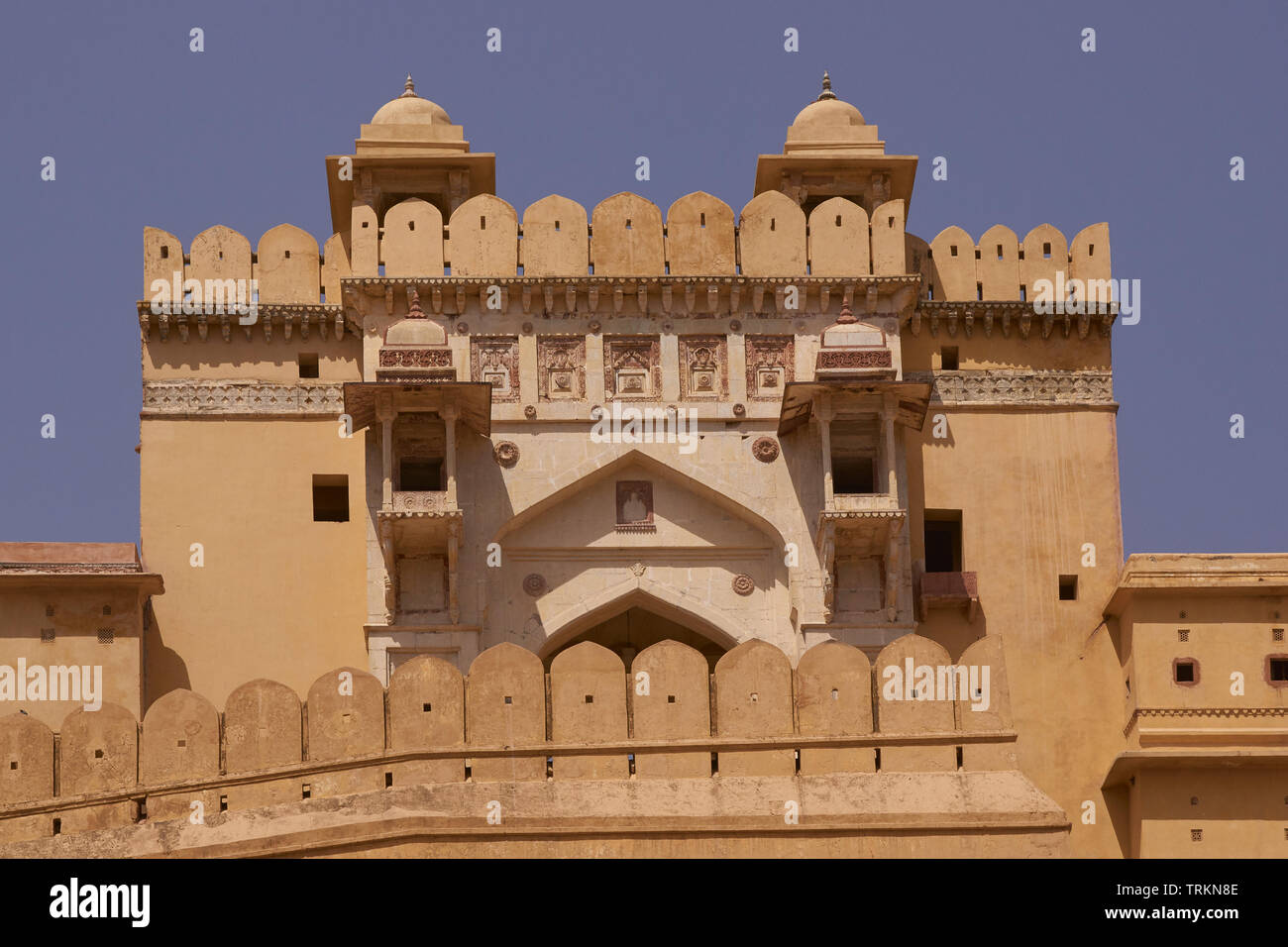 Suraj Pol. Imposing main entrance to Amber Fort. Historic building and ...