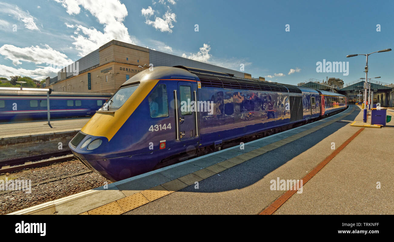 INVERNESS CITY SCOTLAND CENTRAL CITY SCOTRAIL RAILWAY STATION AND TRAIN ...