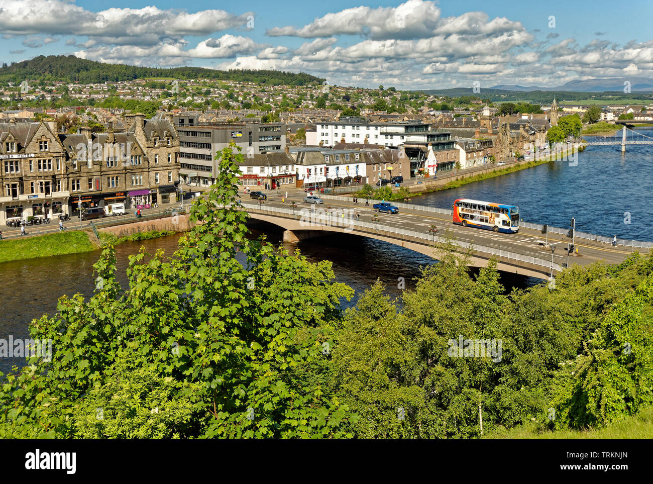 INVERNESS CITY SCOTLAND CENTRAL CITY THE RIVER NESS AND NESS ROAD ...