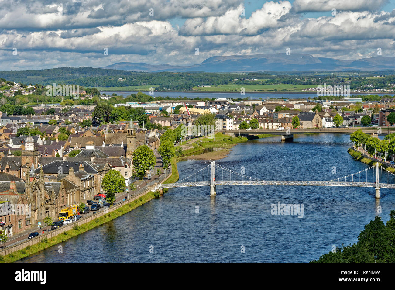INVERNESS CITY SCOTLAND CENTRAL CITY THE RIVER NESS LOOKING TOWARDS ...