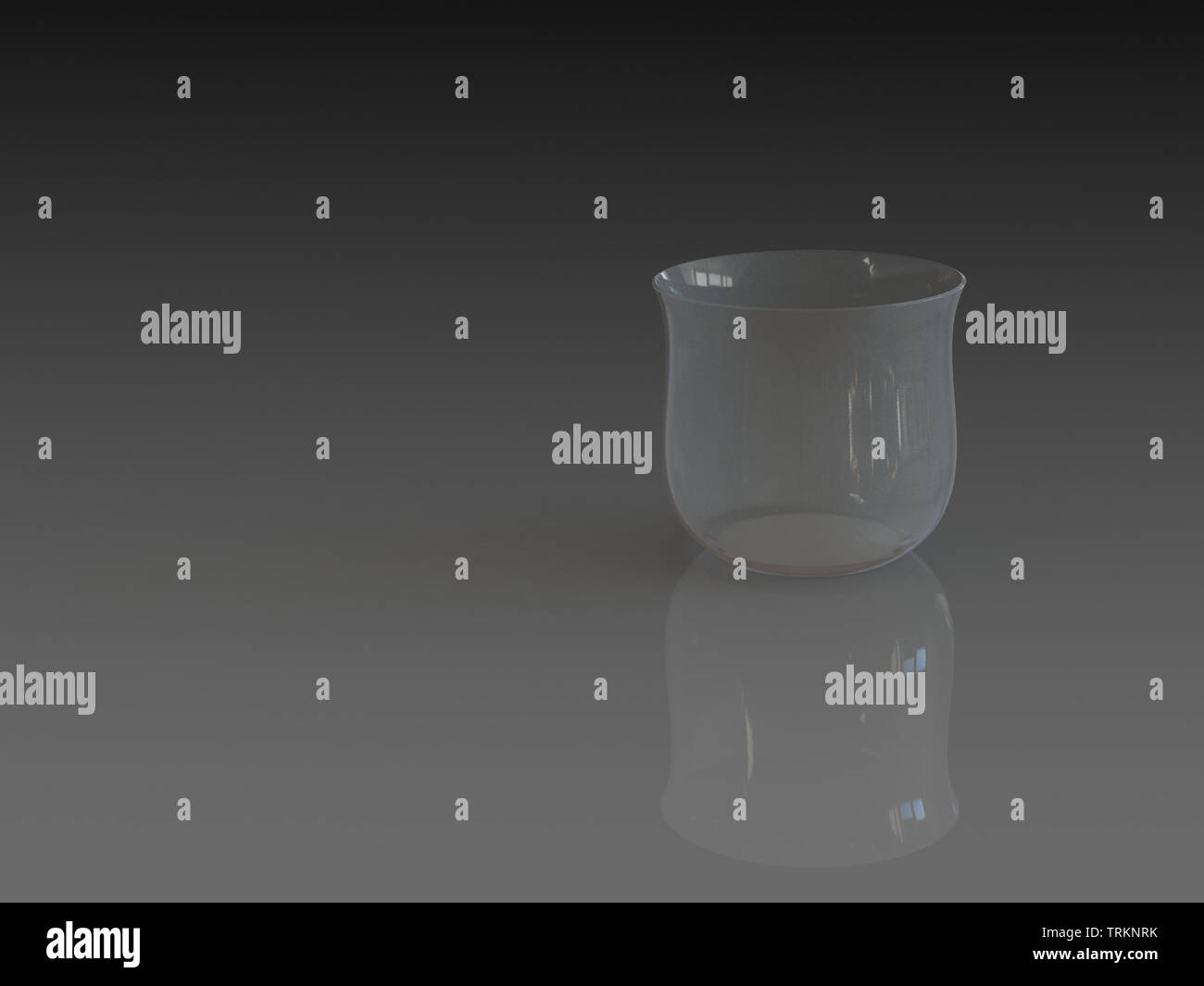 3D Rendering of a Glass Stock Photo - Alamy