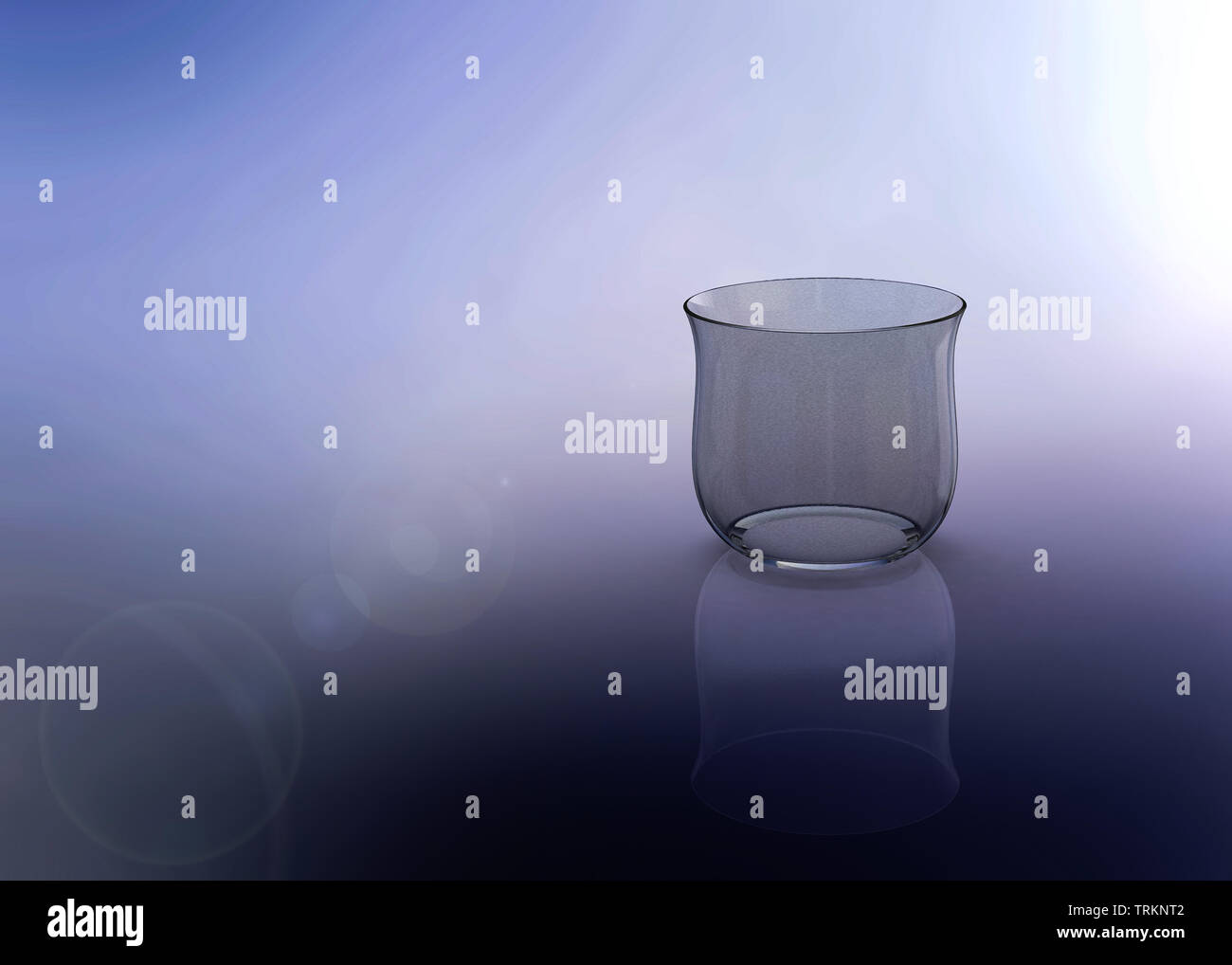 3D Rendering of a Glass Stock Photo - Alamy
