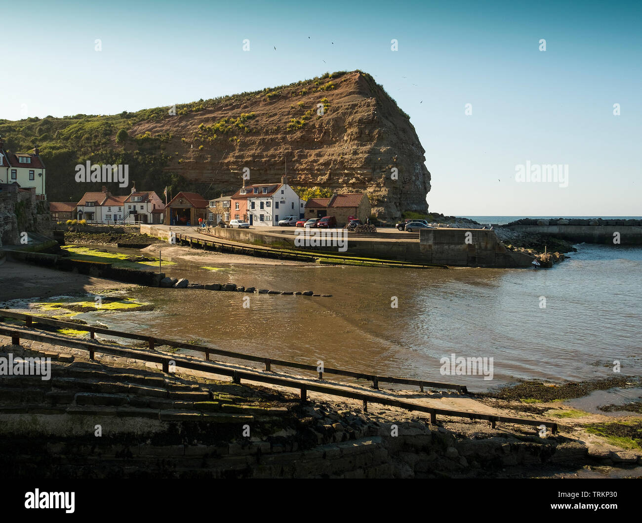 Coast yorkshire village peaceful scene hi-res stock photography and ...