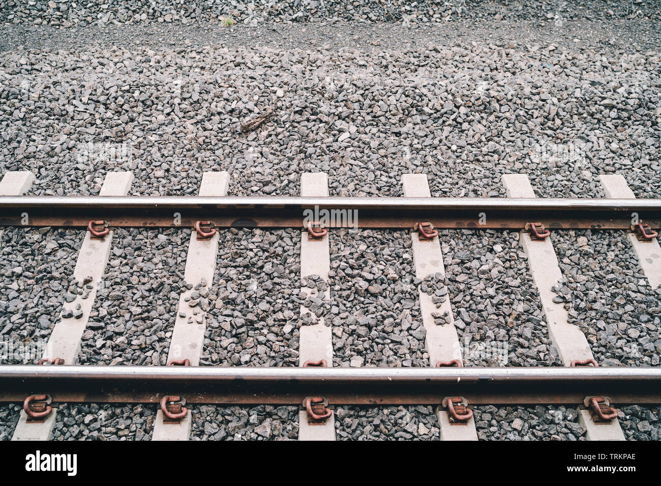 railway and the rock Stock Photo - Alamy