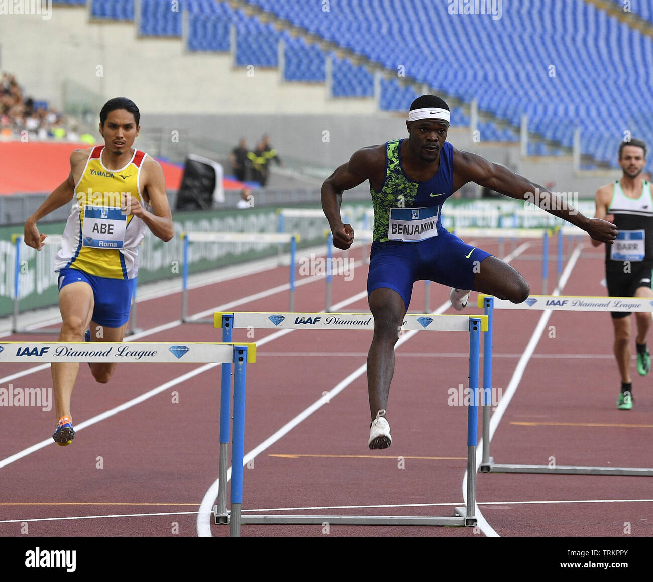 Rai Benjamin in action during the Diamond League Athletics at Olympic ...