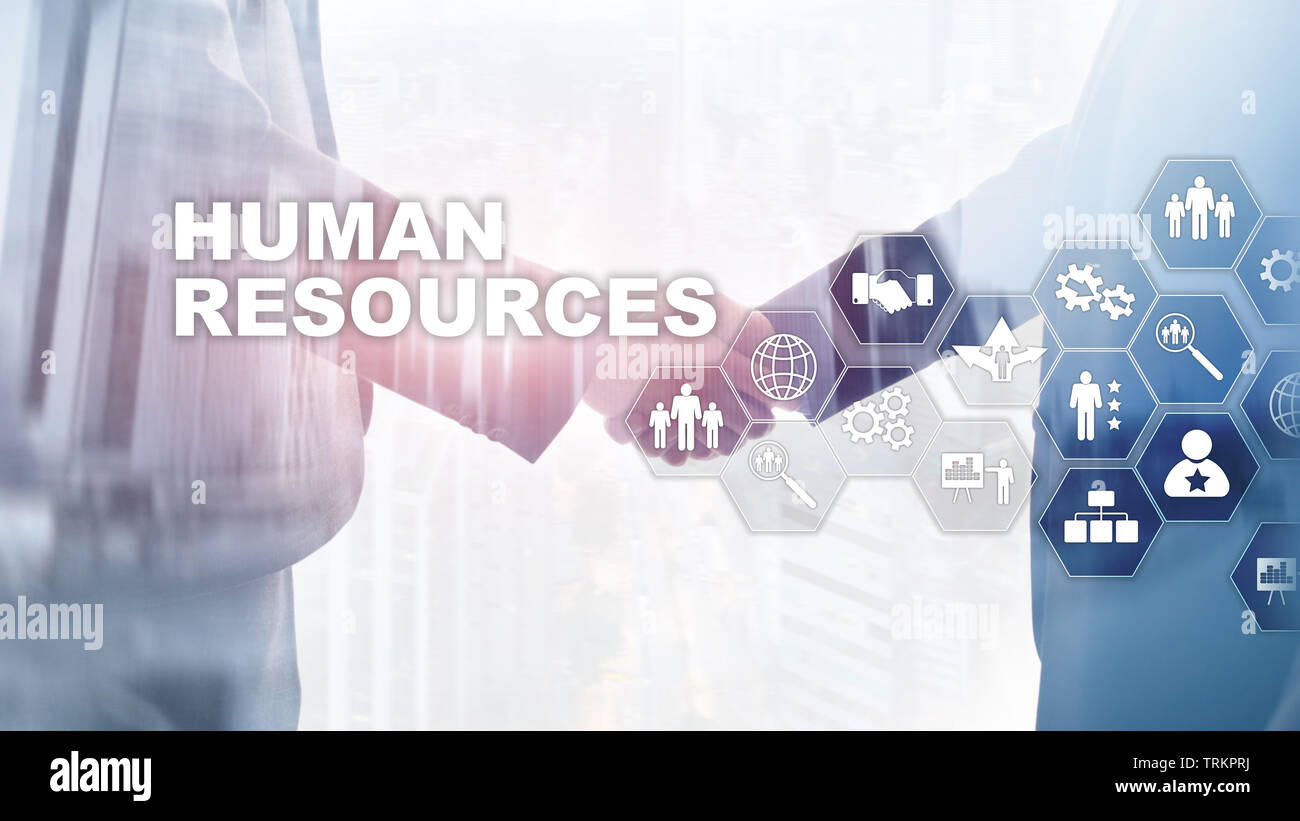 Human Resources HR management concept. Human resources pool, customer ...