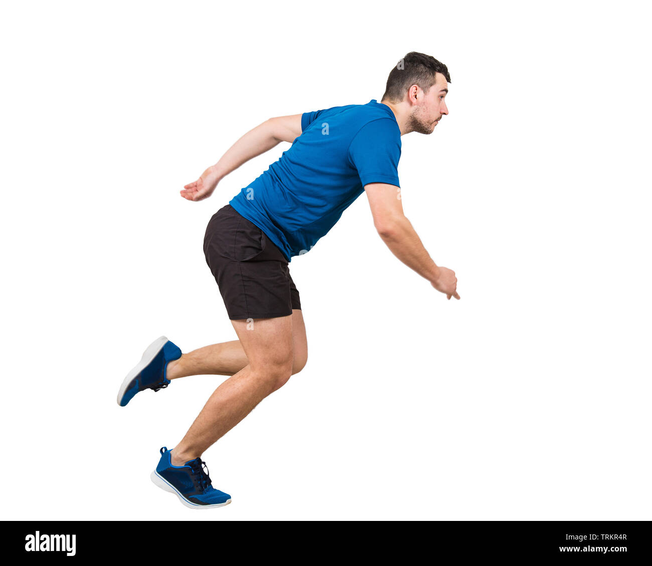 Man Jogging Side View